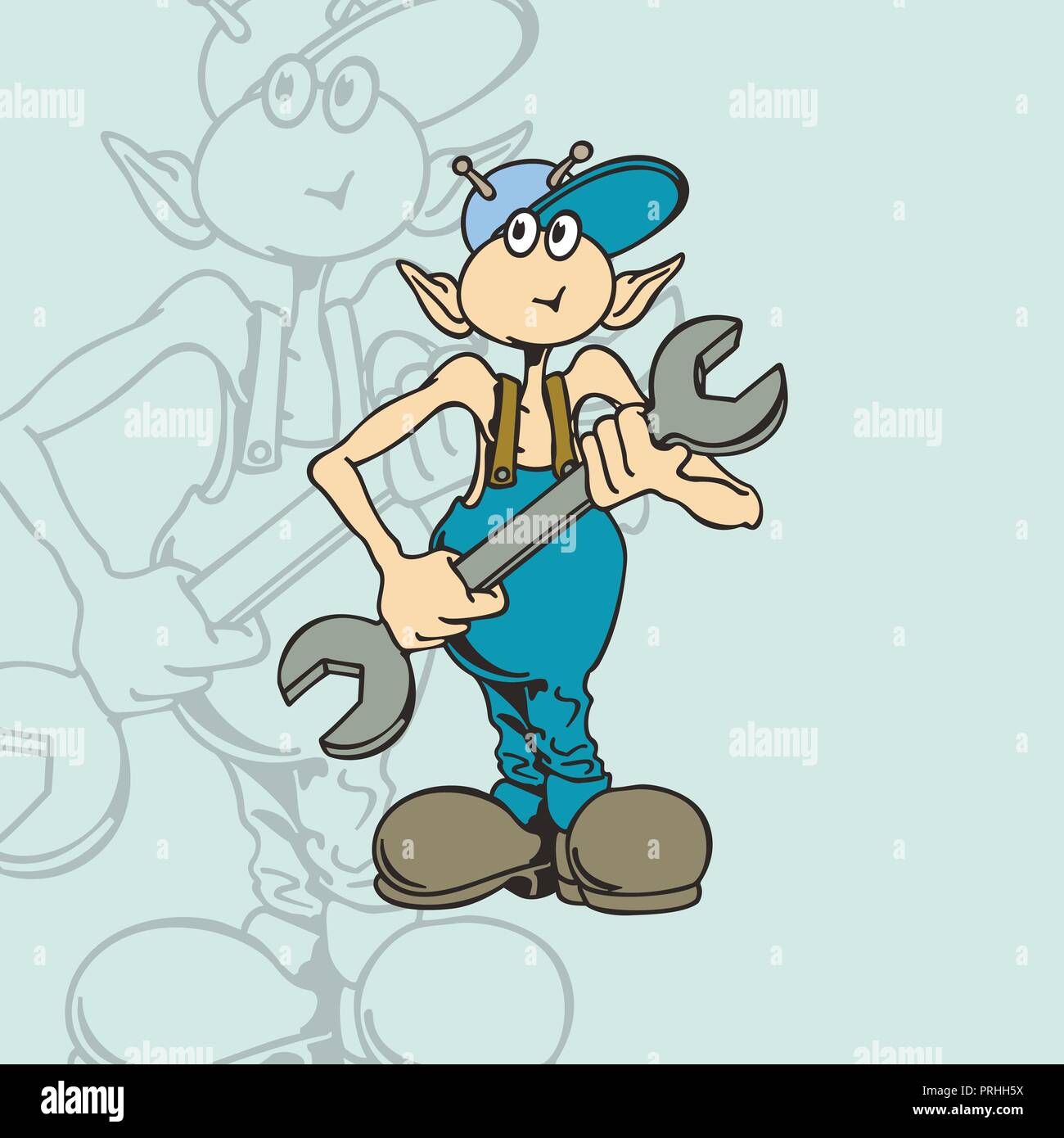 Auto mechanic cartoon hi-res stock photography and images - Alamy