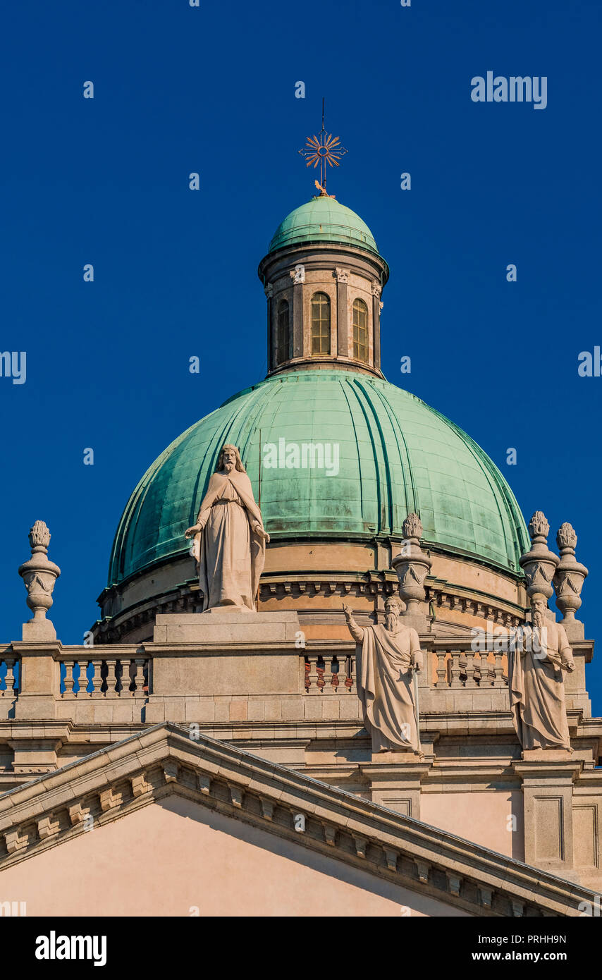 Italy Piedmont Vercelli cathedral dome Stock Photo - Alamy