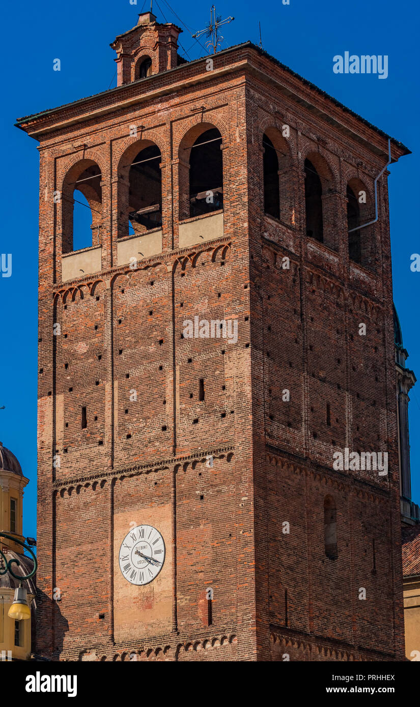 Italy Piedmont Vercelli cathedral bell tower Stock Photo - Alamy