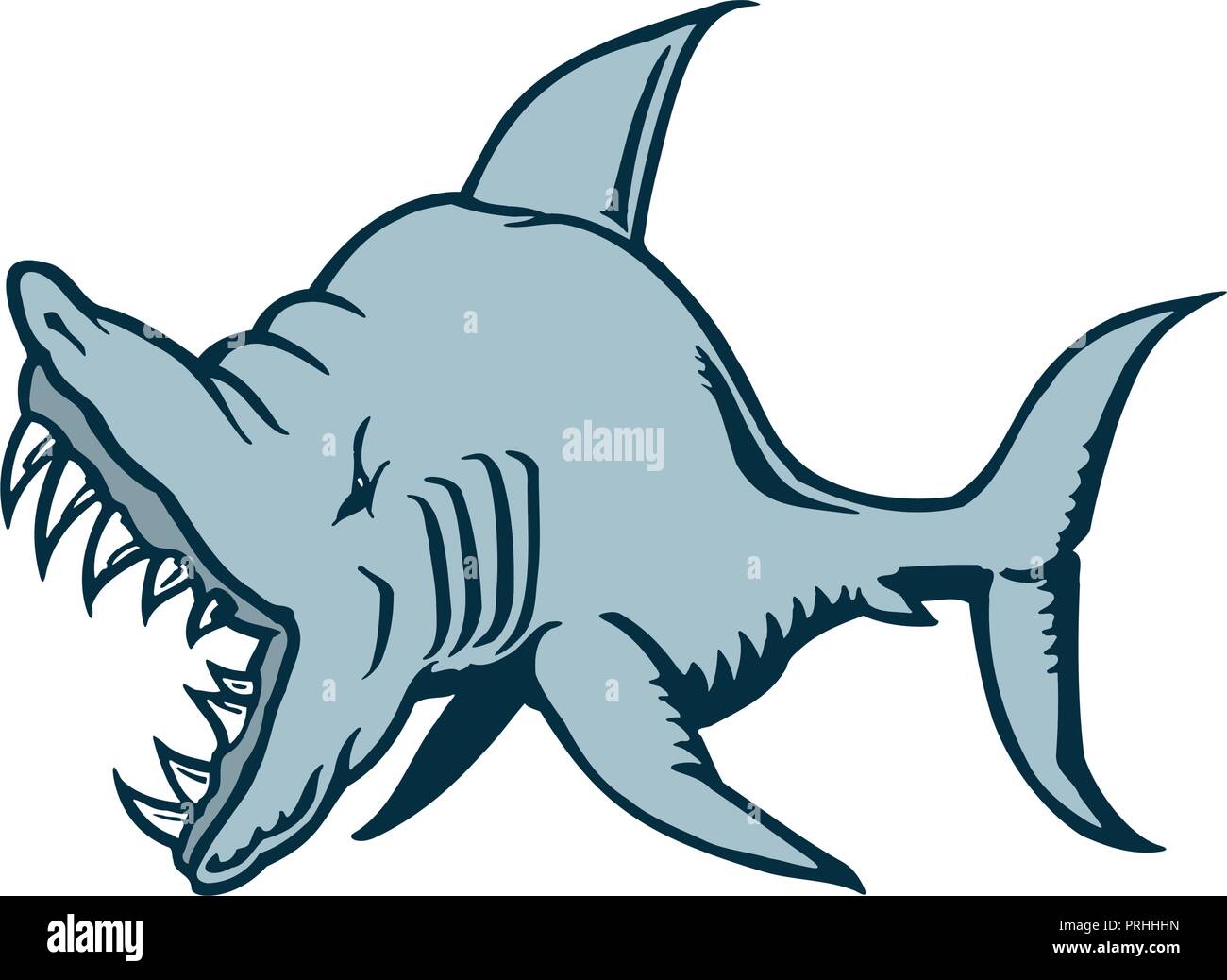 shark cartoon character. Vector Illustration Stock Vector Image & Art ...