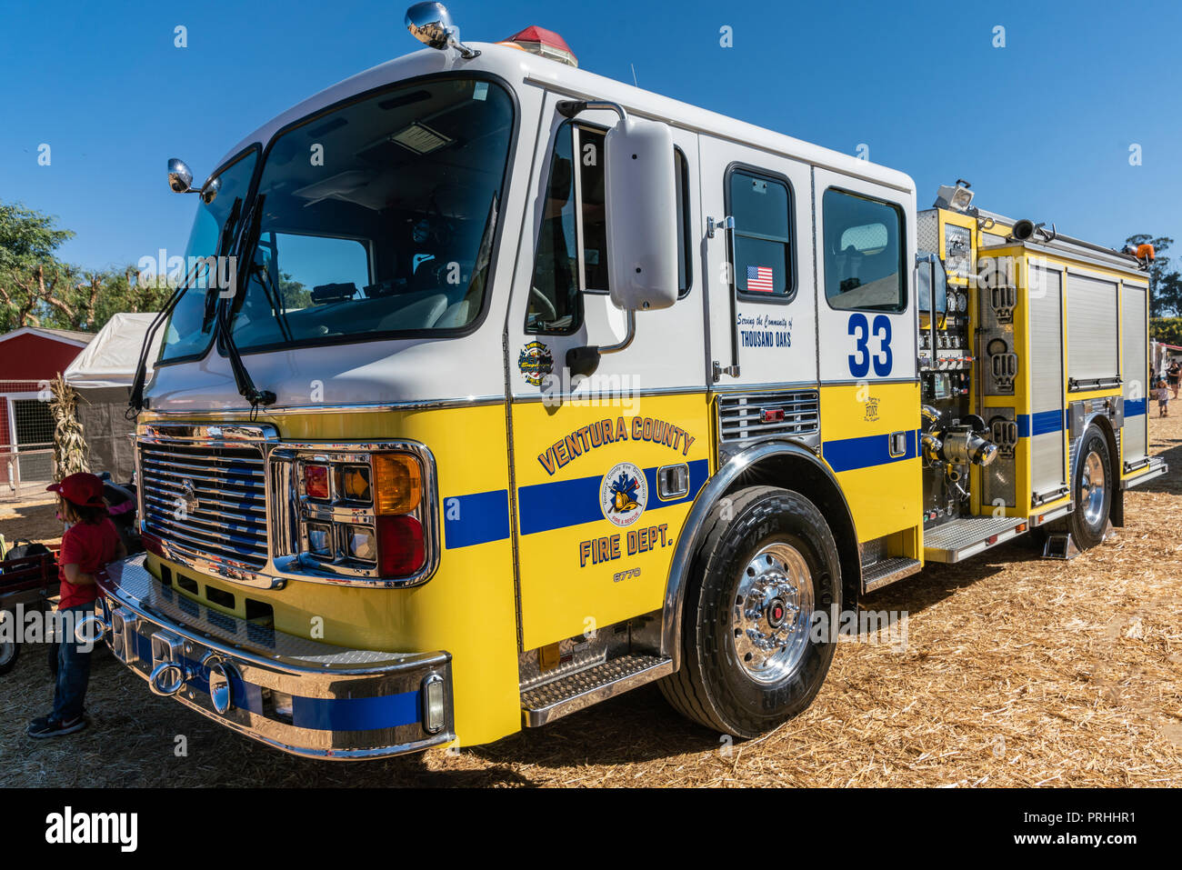 Moorpark, California, USA - September 30, 2018: closeup of yellow and ...