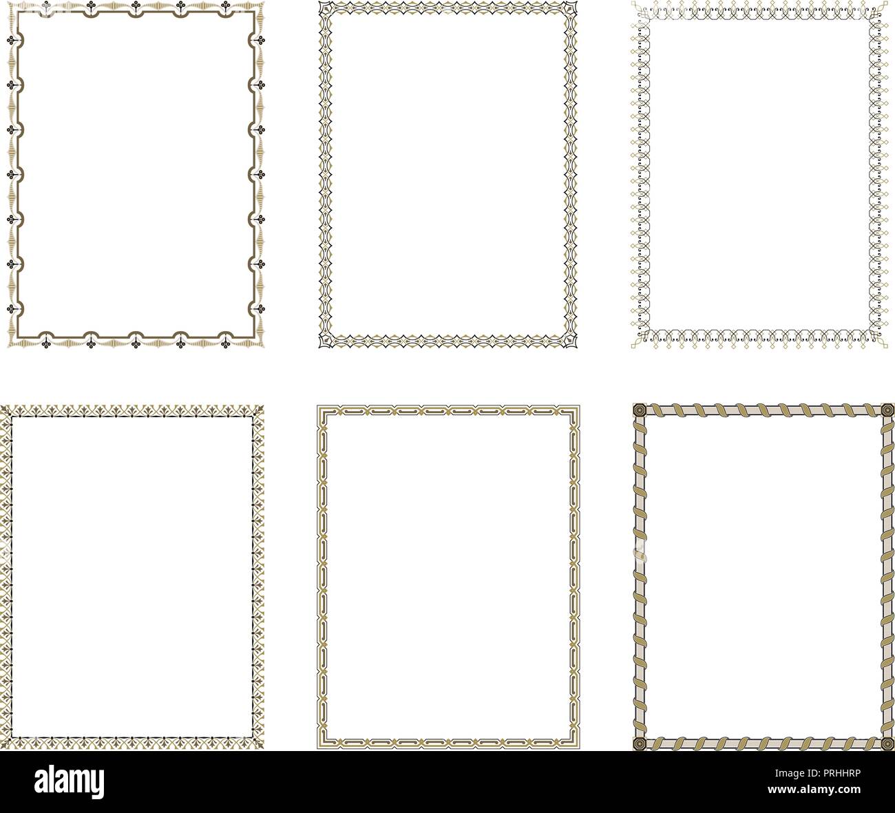 Set luxury decorative frame. vector illustration Stock Vector Image ...