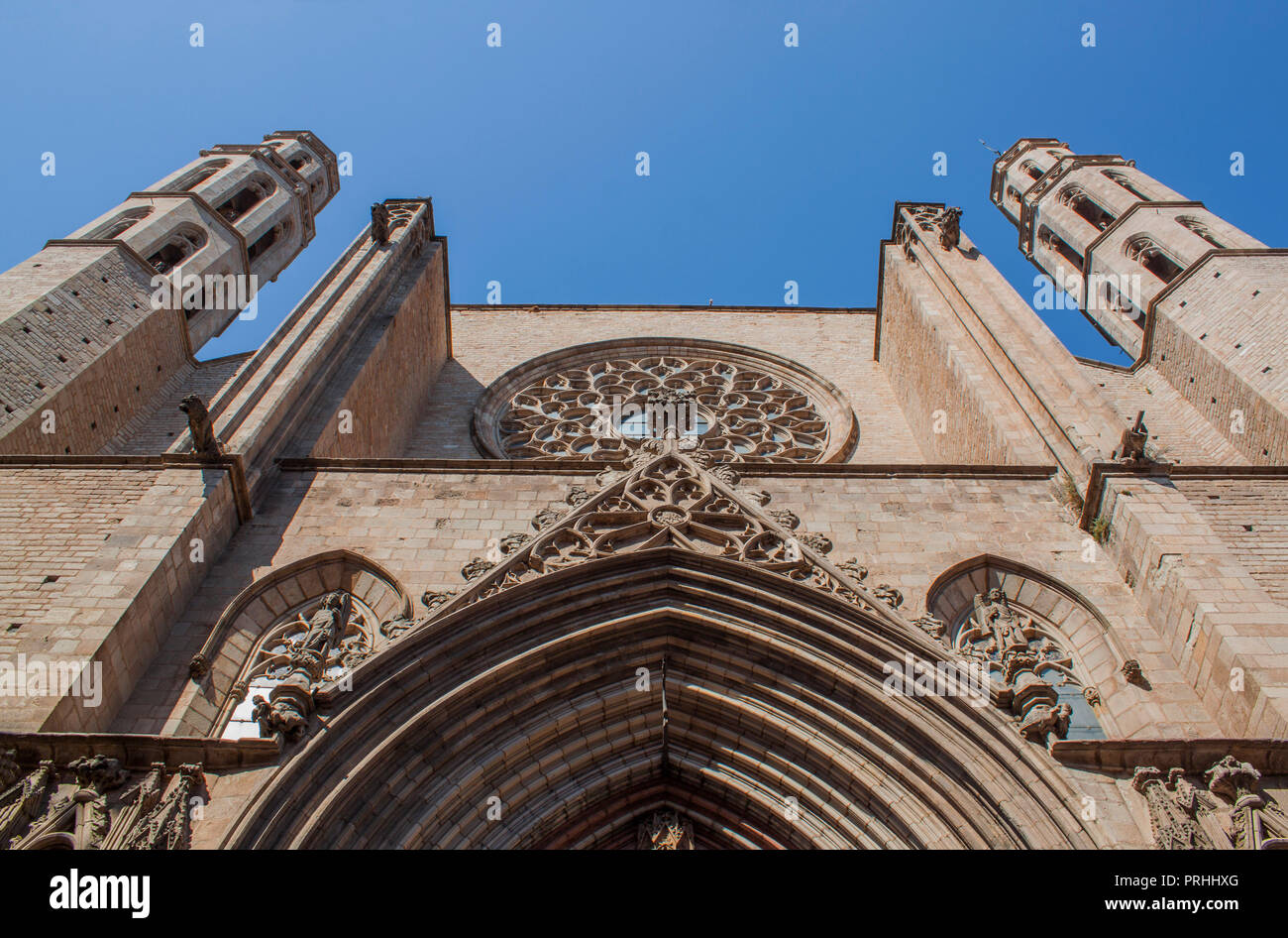 Detail of the ancient Saint Mary of the Sea Church (Basílica de Santa ...