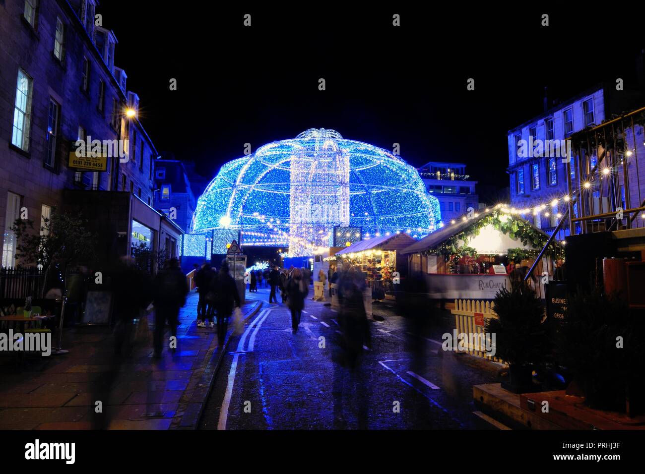 Edinburgh george street christmas village hi-res stock photography and ...