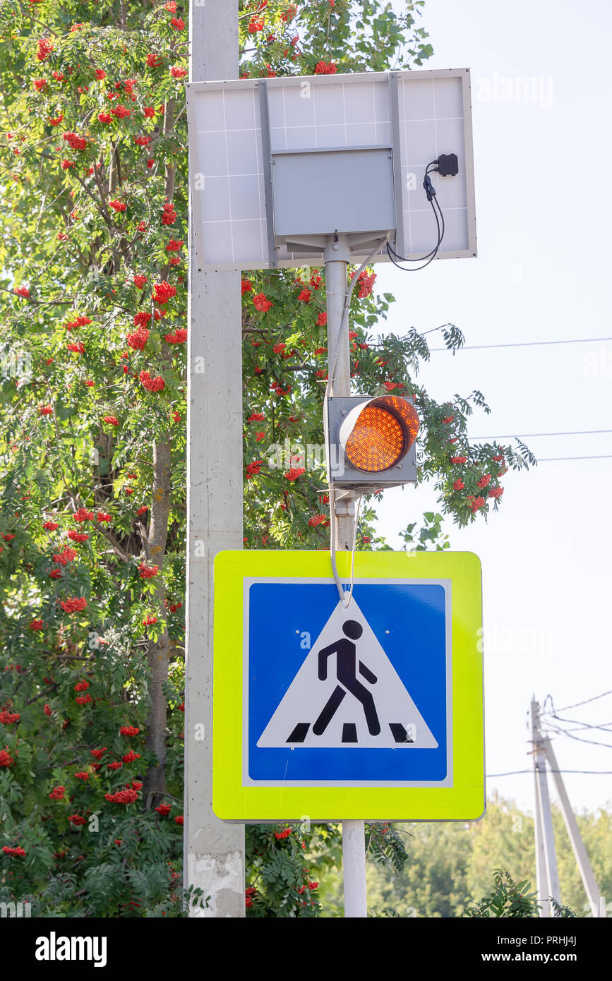 traffic light on the pedestrian crossing, prohibiting the red stop ...
