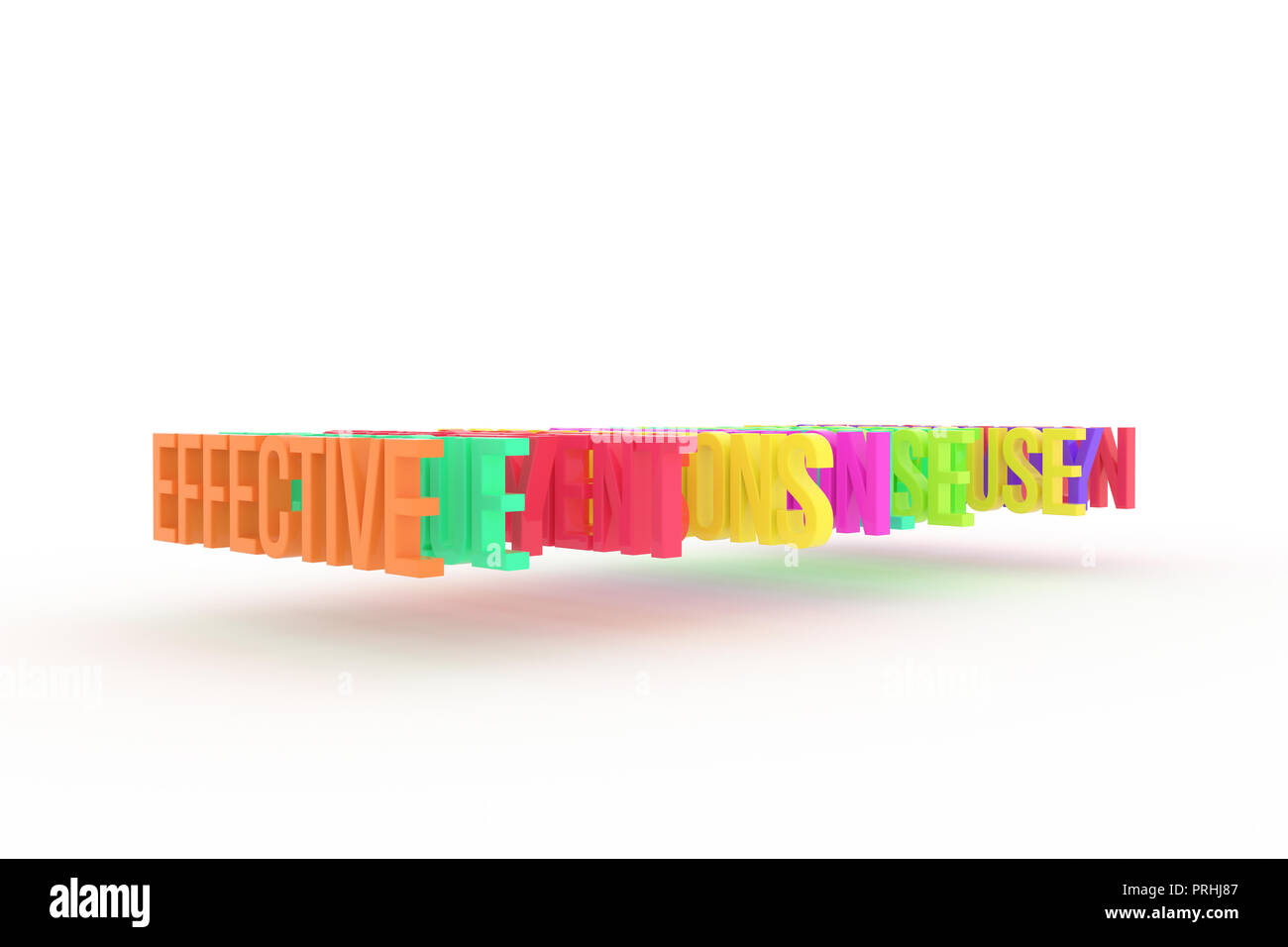 Effective, business conceptual colorful 3D words. background cgi ...