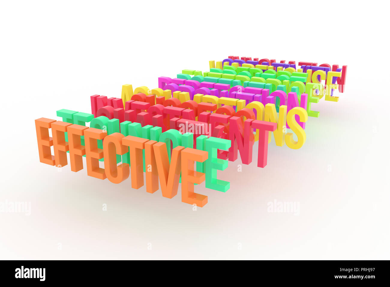 Effective, business conceptual colorful 3D words. illustrations cgi ...
