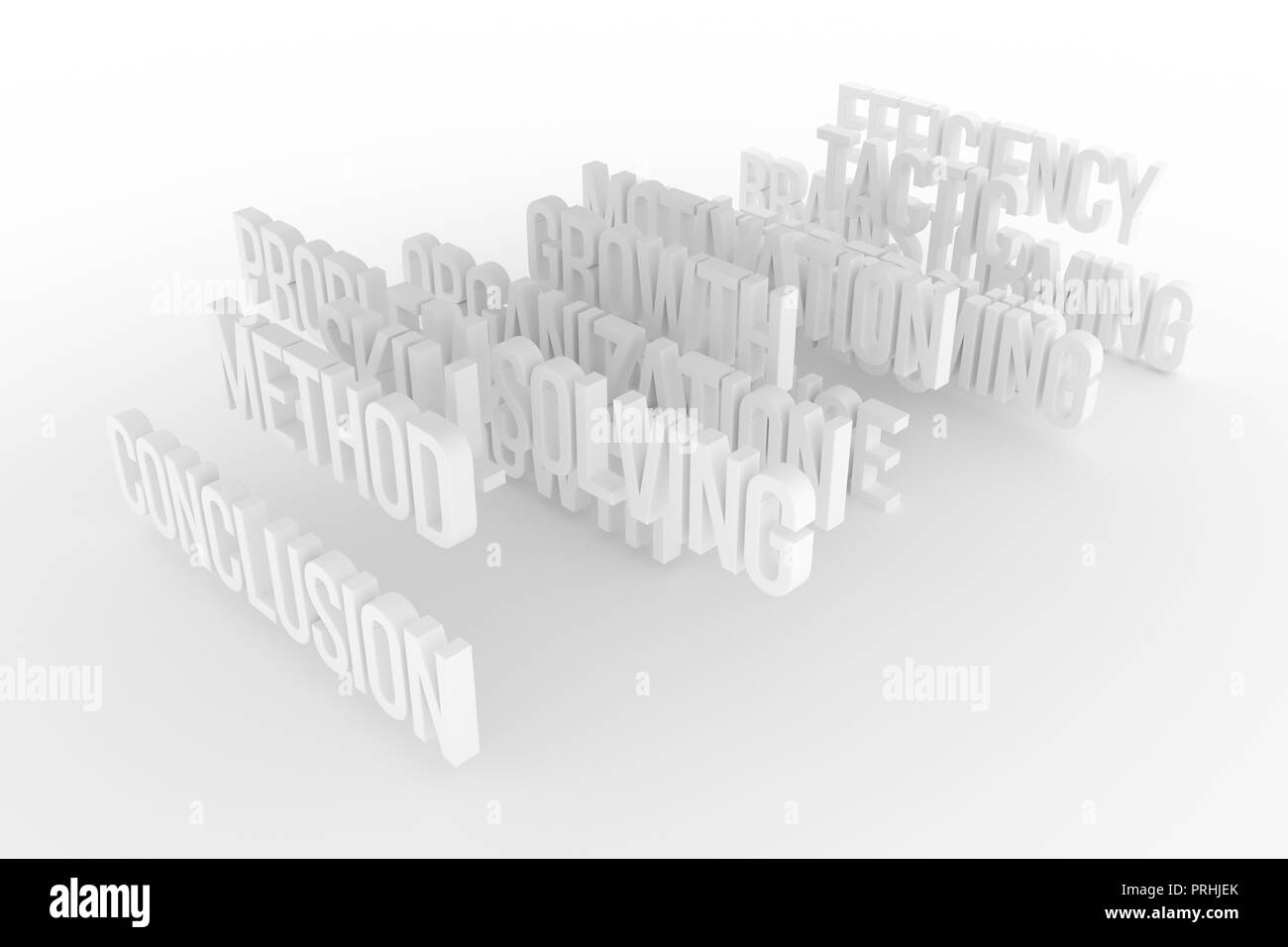 Method & conclusion, business conceptual gray or black & white B&W 3D ...