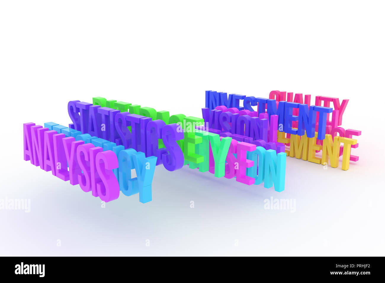 Statistics & analysis, business conceptual colorful 3D words. good for ...