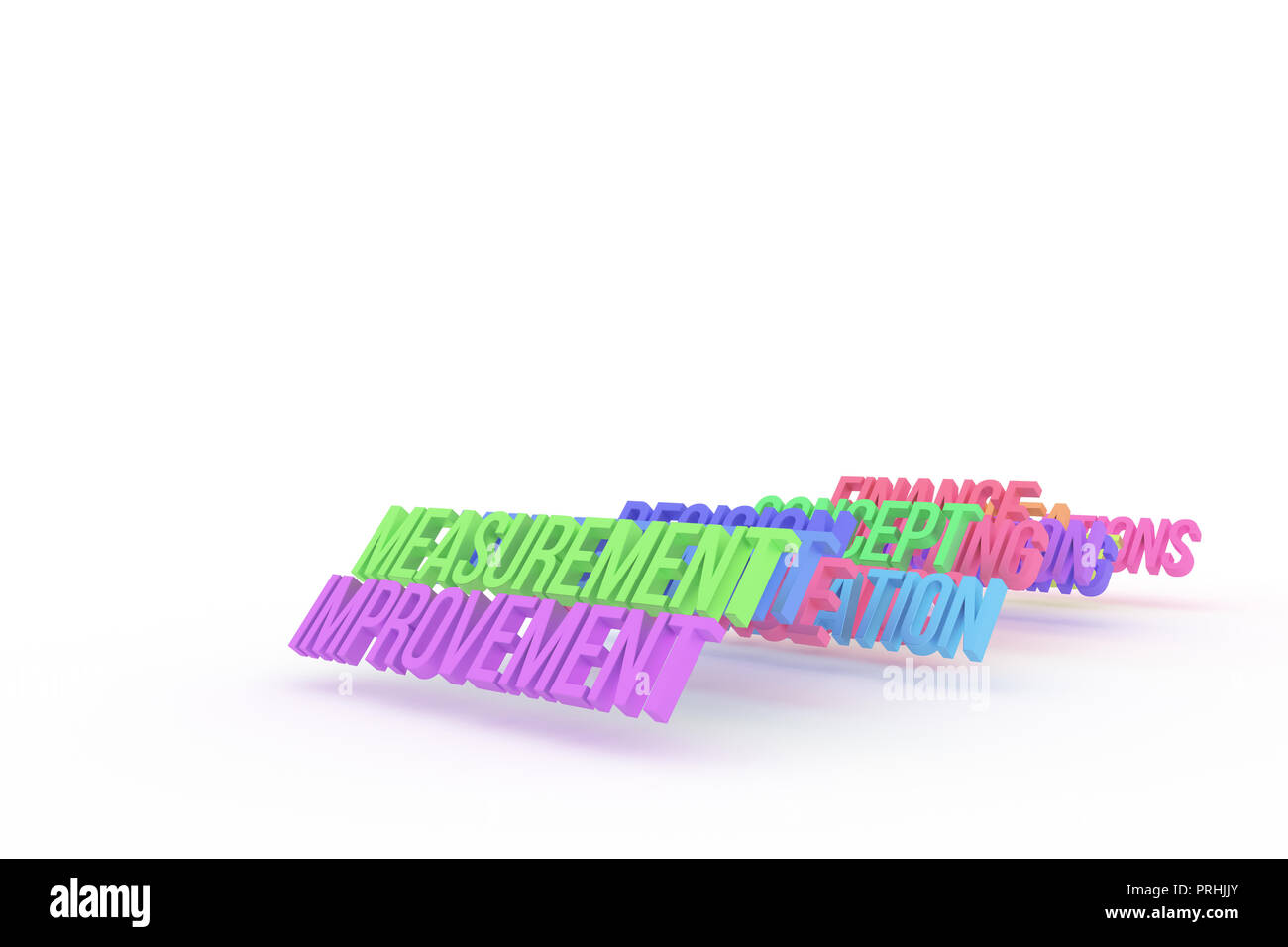 Measurement & improvement, business conceptual colorful 3D words ...