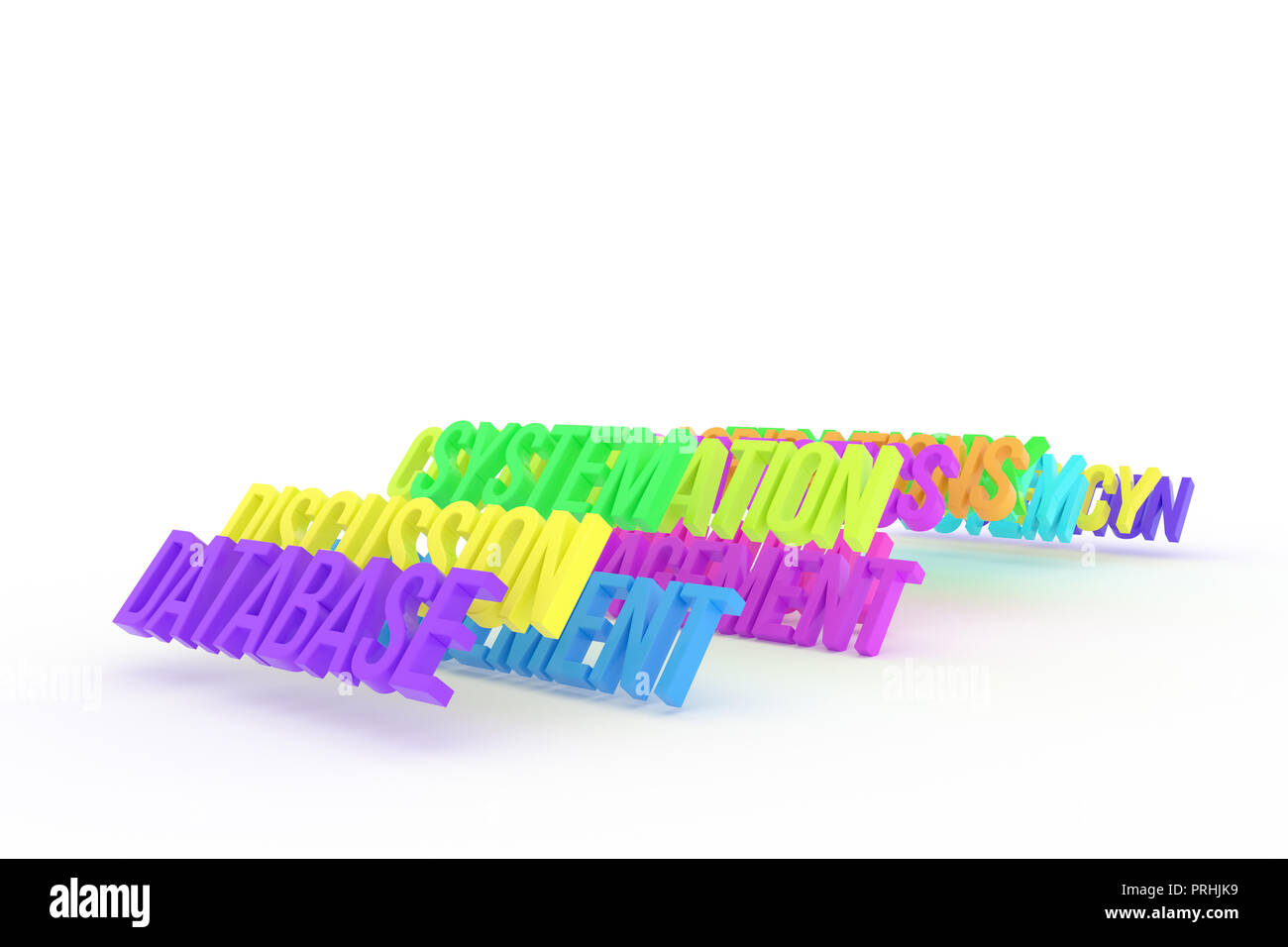 Database, business conceptual colorful 3D words. background abstract ...