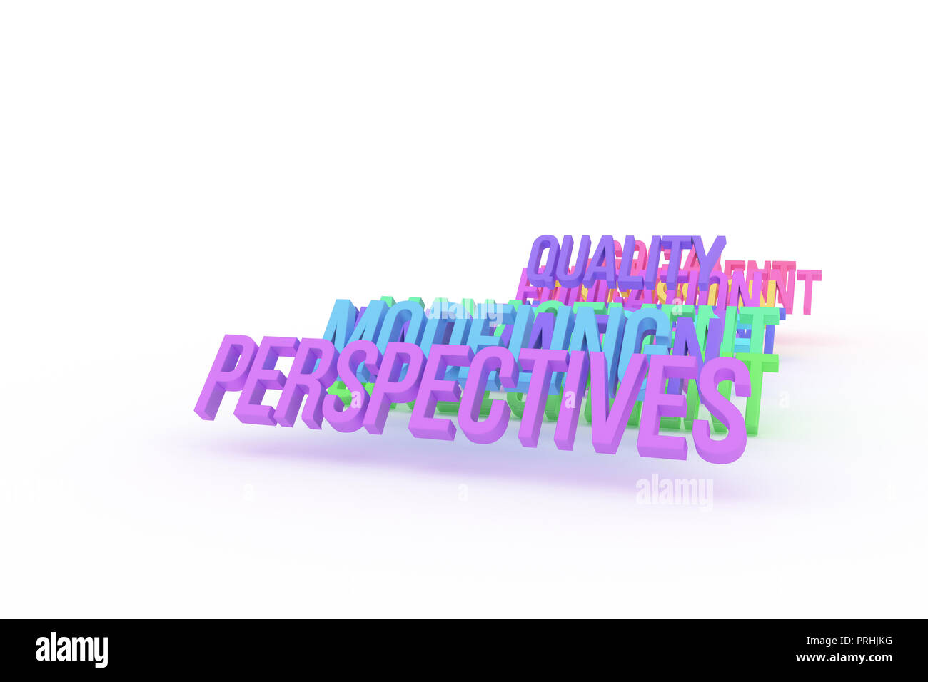 Perspectives & modeling, business conceptual colorful 3D words ...