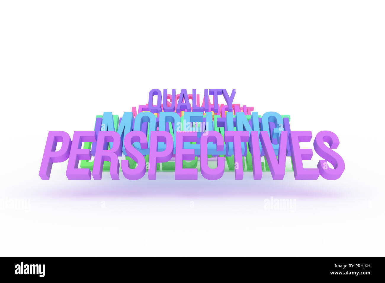 Perspectives & modeling, business conceptual colorful 3D words. good ...