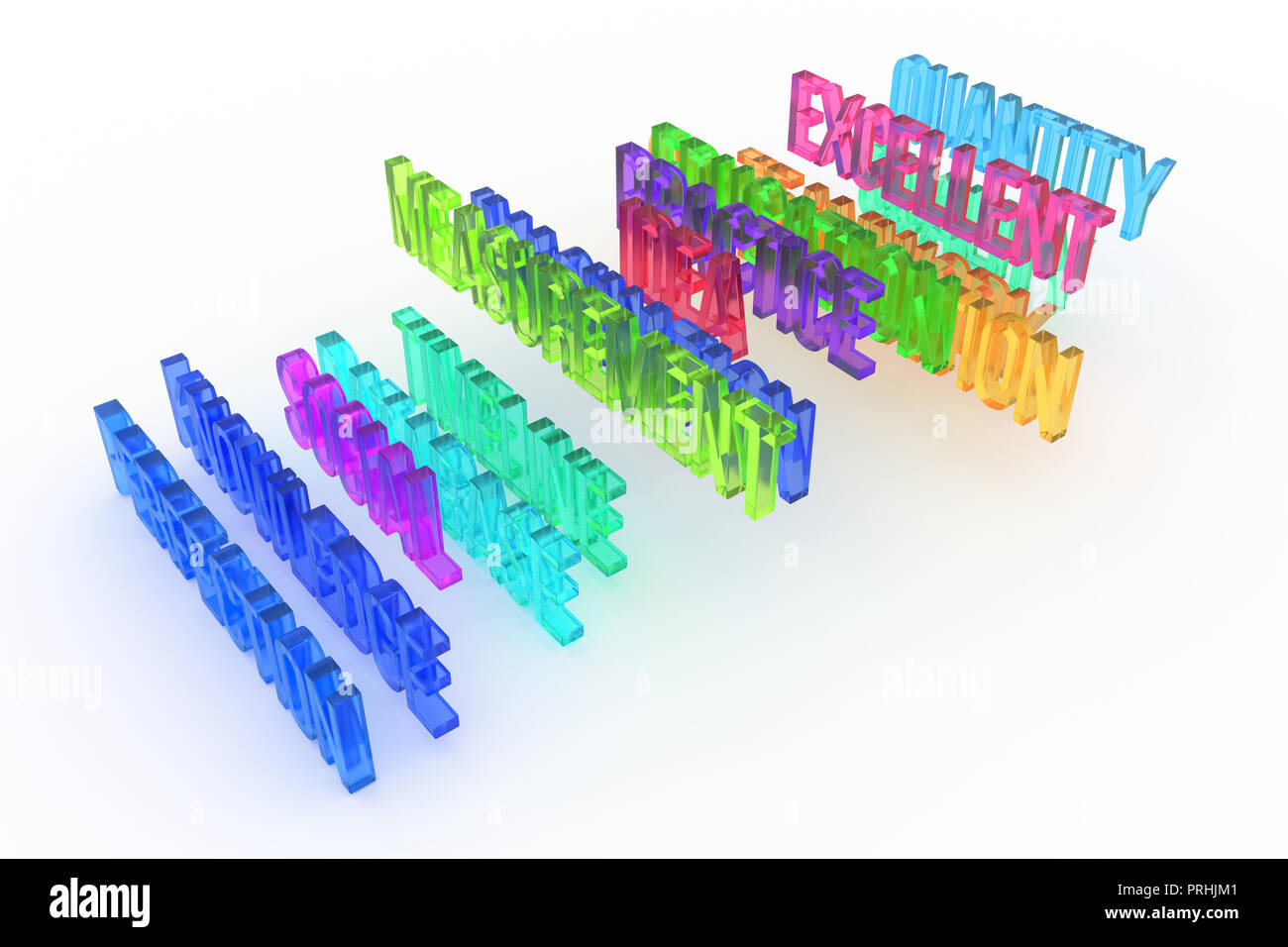 Perfection, business conceptual colorful 3D words. background abstract ...