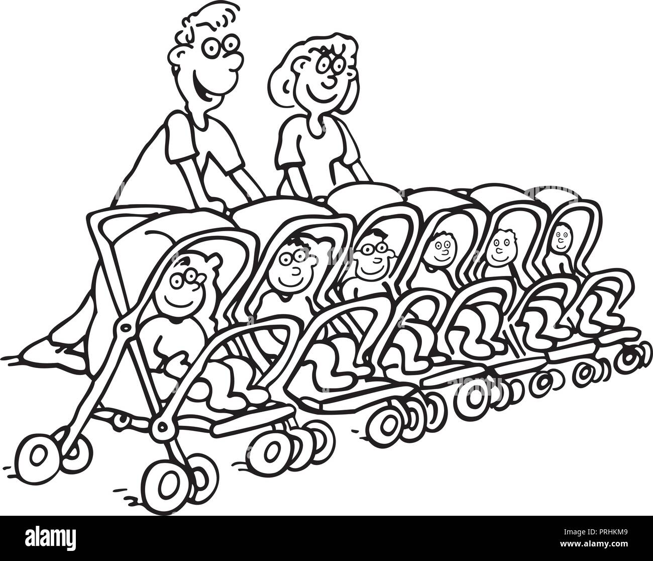 Family cartoon hi-res stock photography and images - Alamy