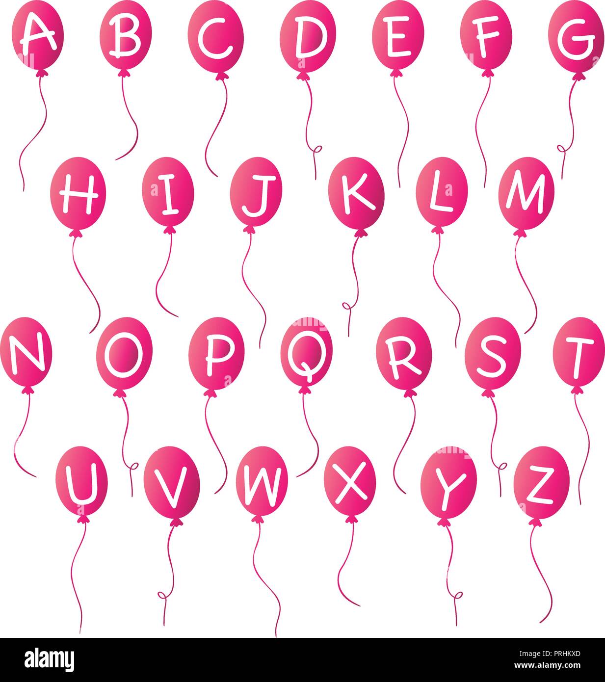 ballon alphabet. . Vector Illustration Stock Vector Image & Art - Alamy