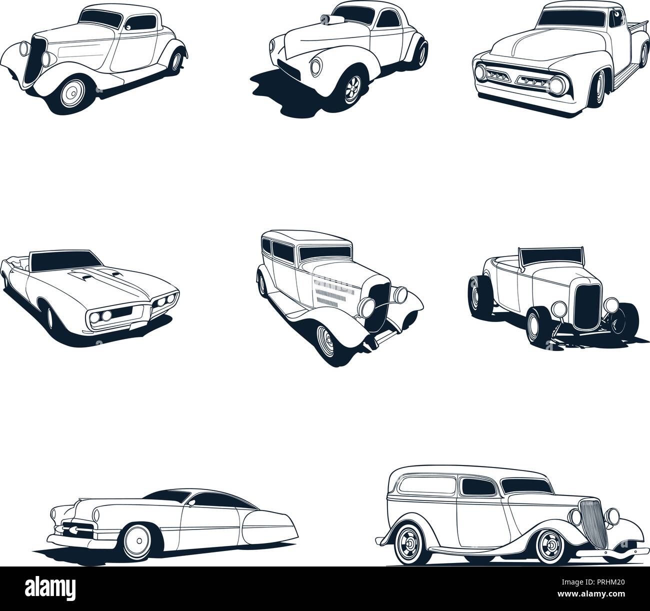 Old car museum Stock Vector Images - Alamy