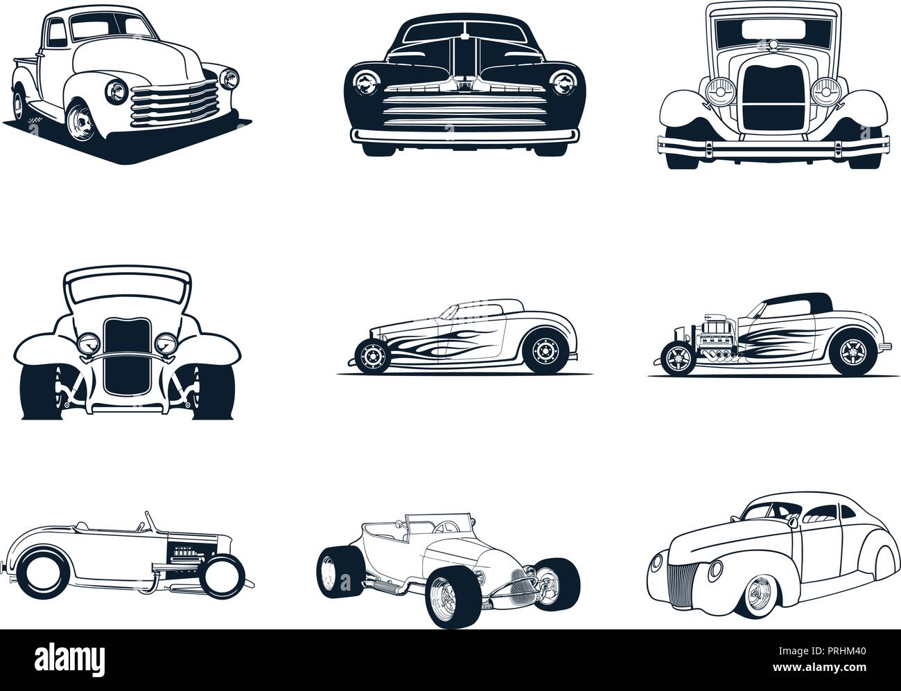 classic cars collection Stock Vector Image & Art - Alamy