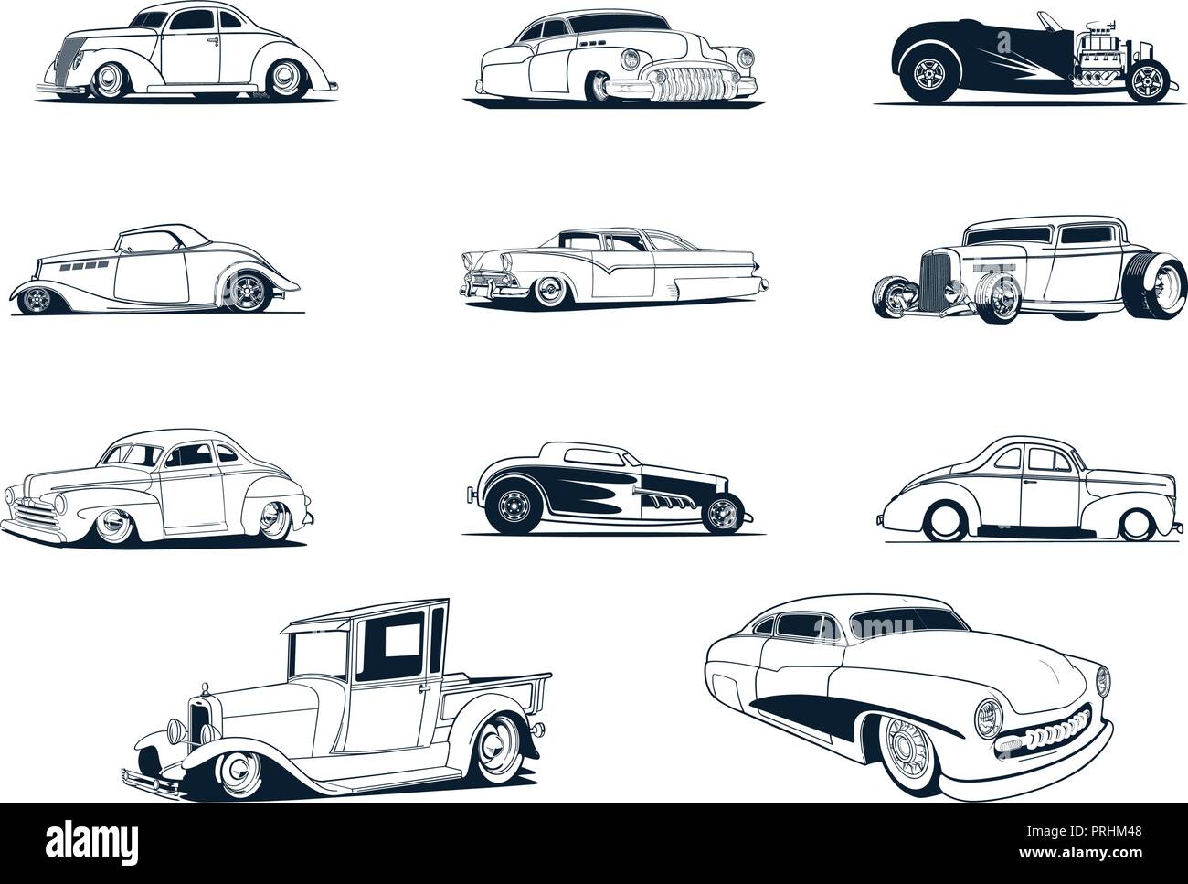 classic cars collection Stock Vector Image & Art - Alamy