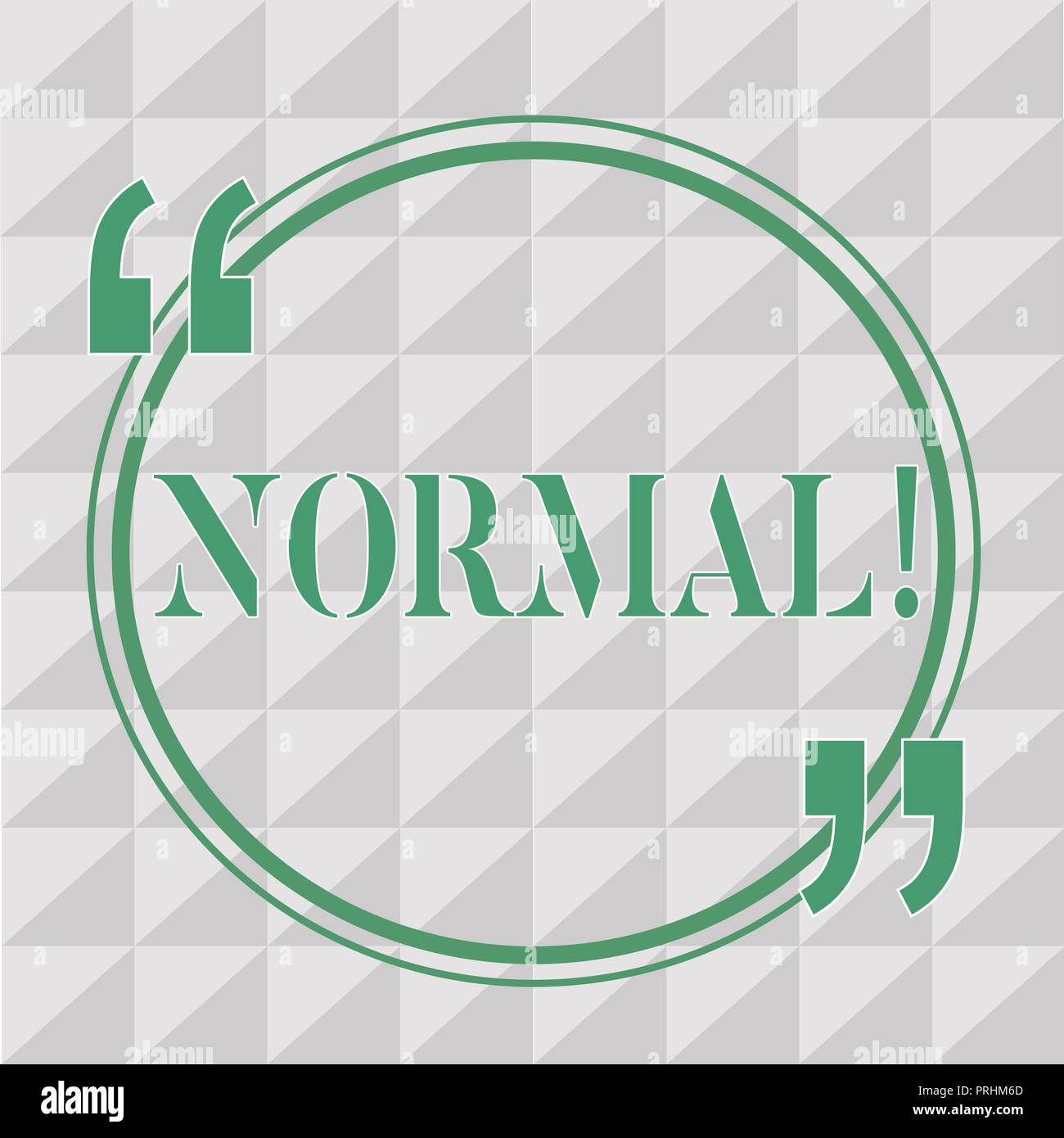 Text sign showing Normal. Conceptual photo Conforming to a standard ...