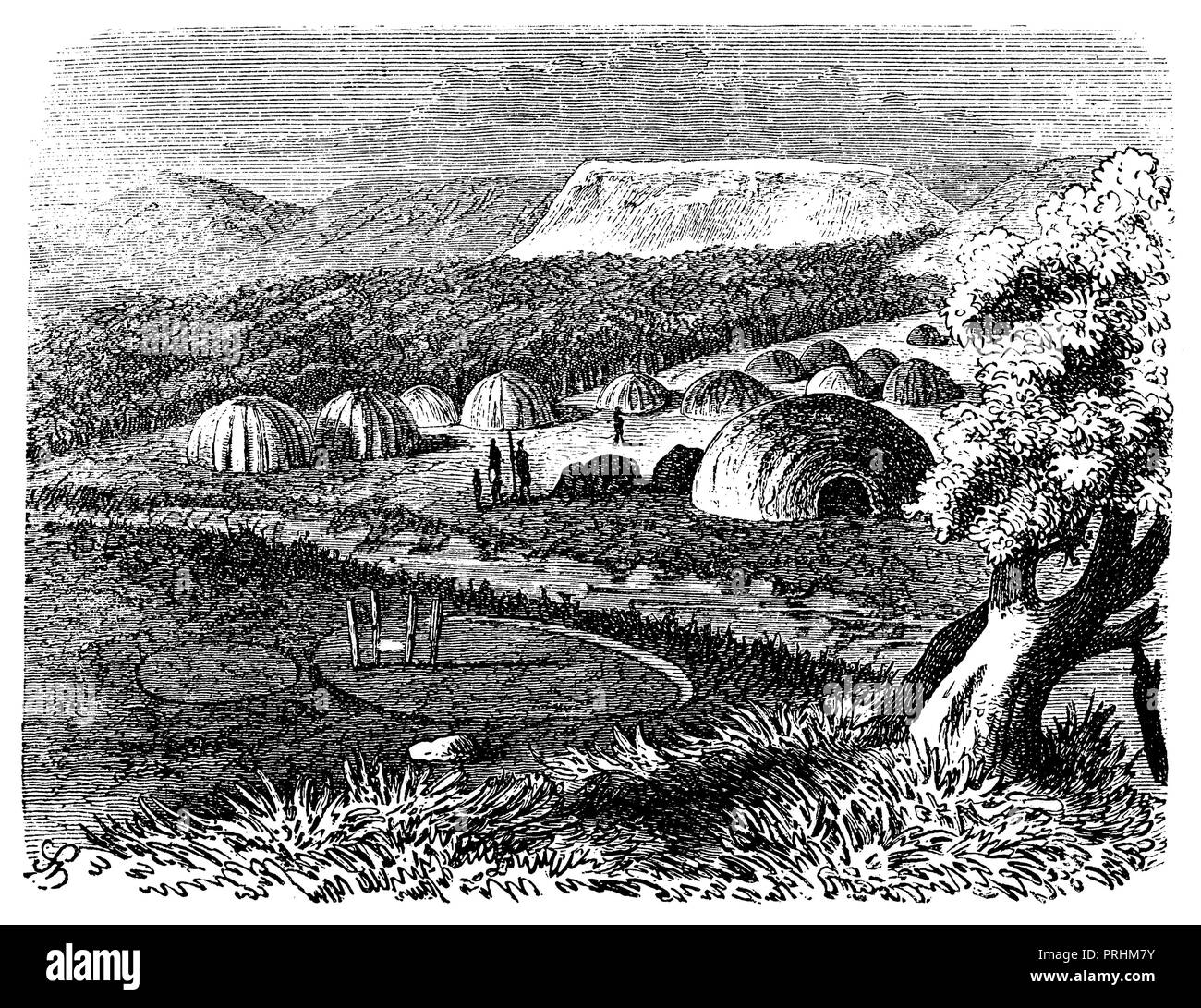 Camp of the Comanches, Indians Stock Photo - Alamy