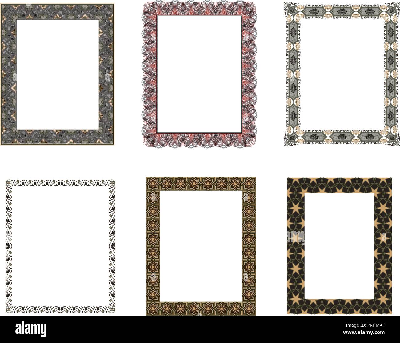 Decorative frame border vector hi-res stock photography and images - Alamy