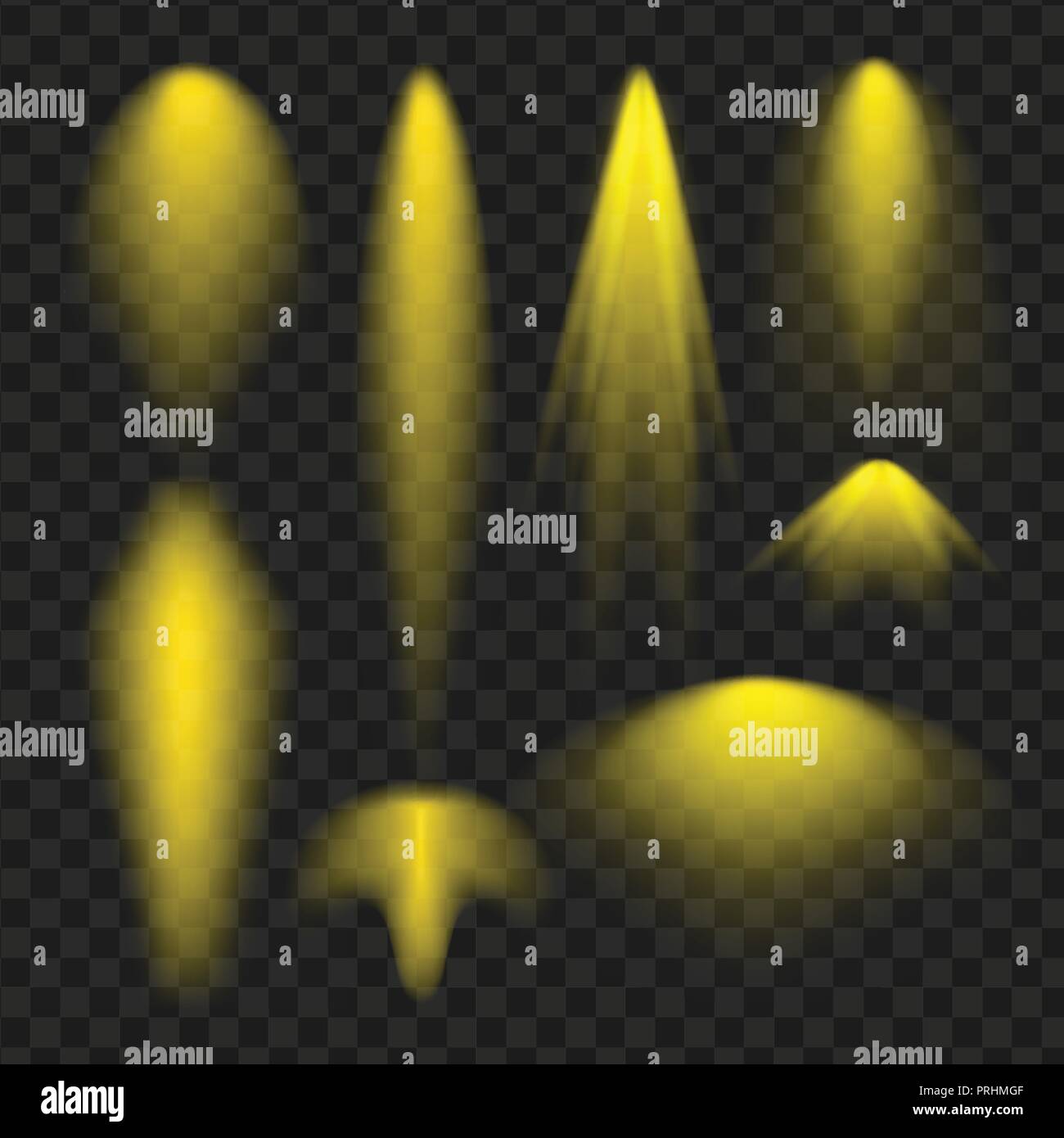 yellow Vector spotlight . Light effect. vector Illustration Stock ...