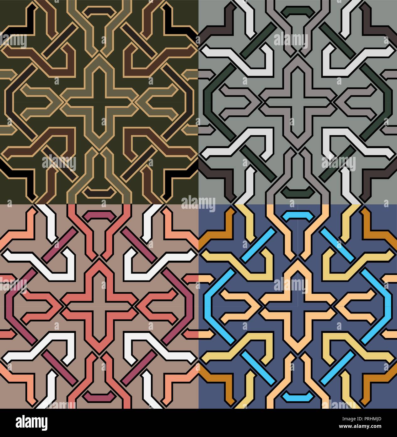 decorative pattern. different color option.vector illustration Stock ...