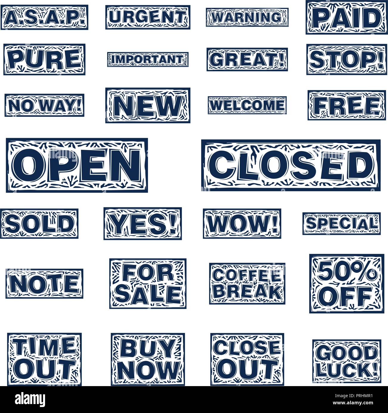 various advertising sign and lettering promotion concept paint brush ...