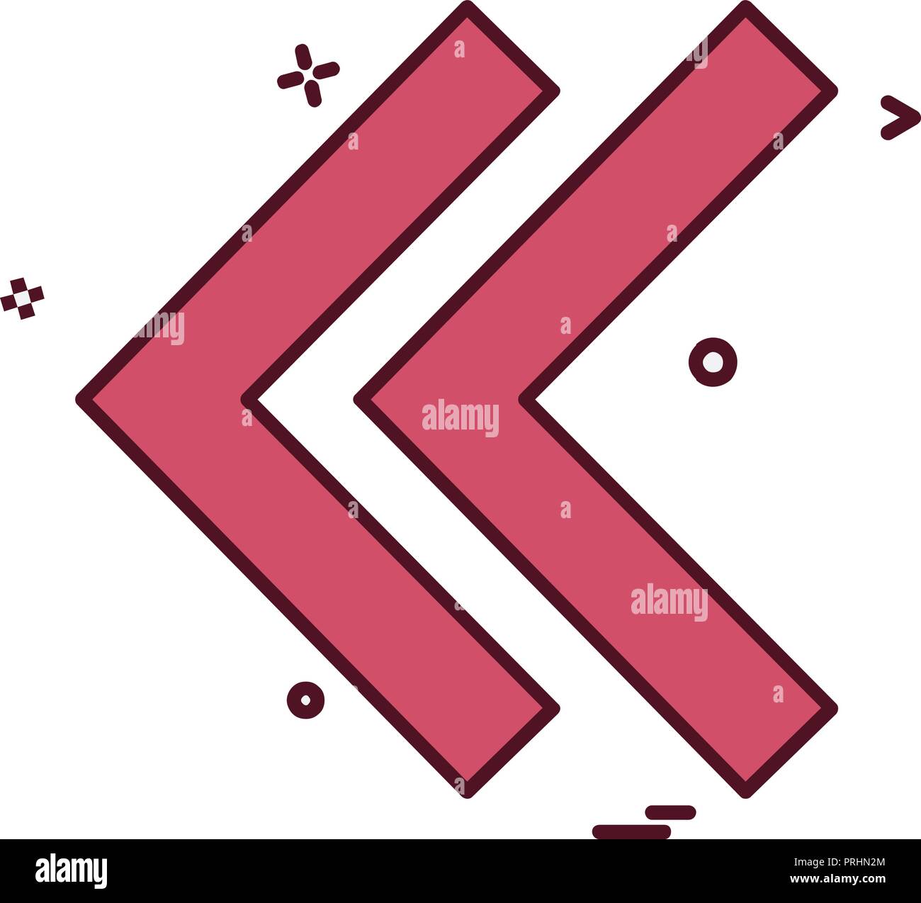 Left arrow icon design vector Stock Vector Image & Art - Alamy