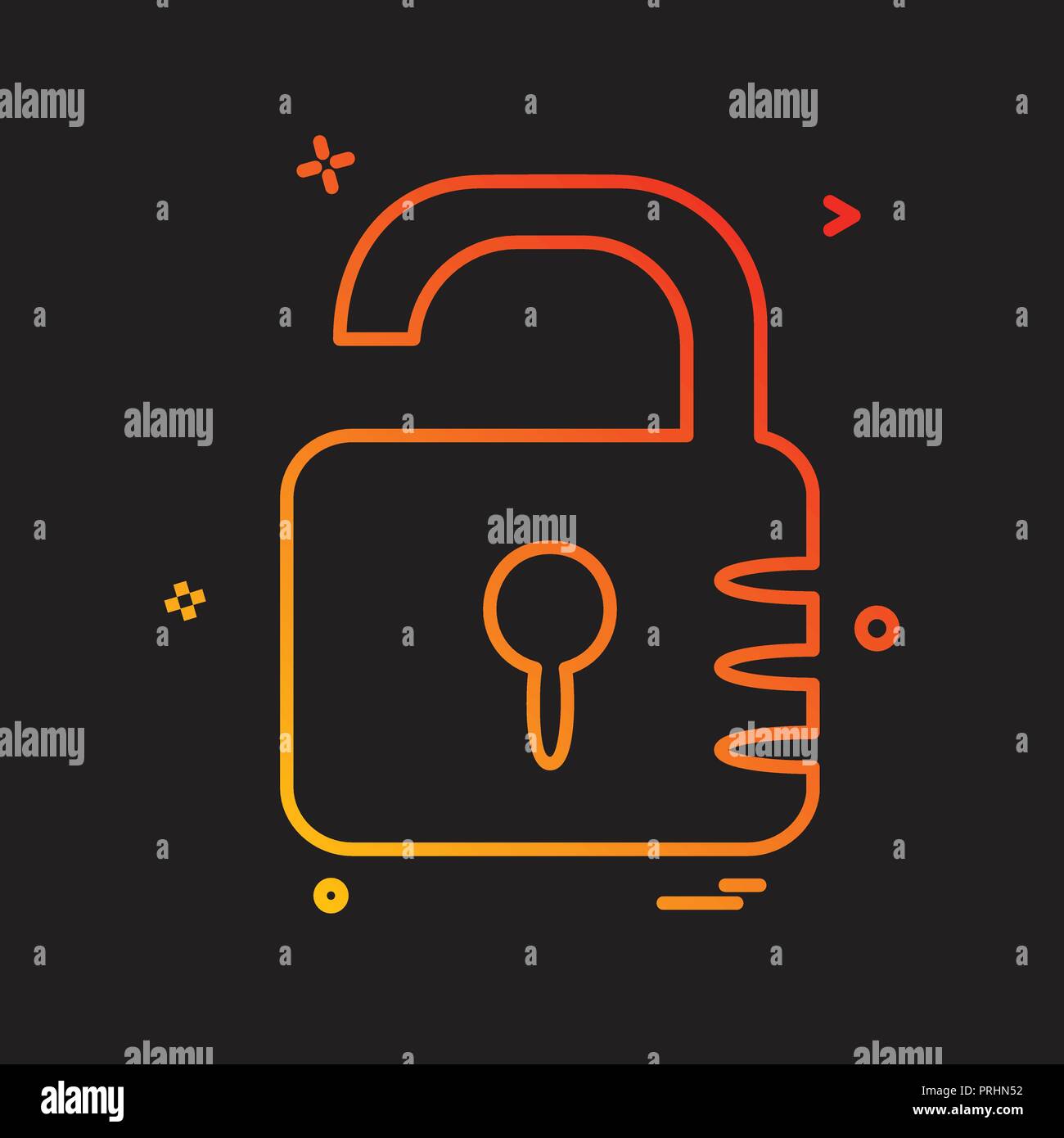 Locked icon design vector Stock Vector Image & Art - Alamy