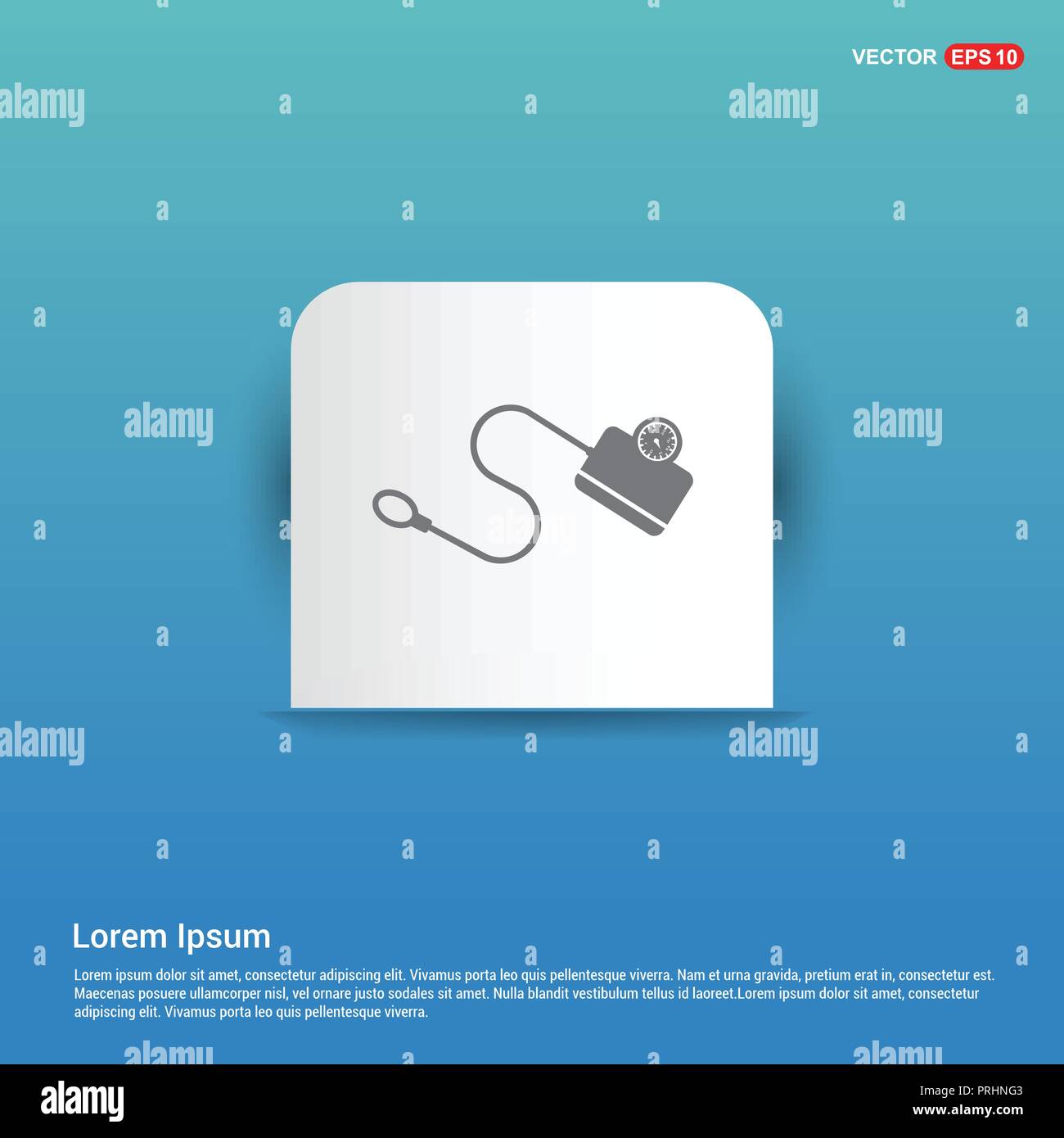 Contour medical mechanical tonometer icon - Blue Sticker button Stock ...