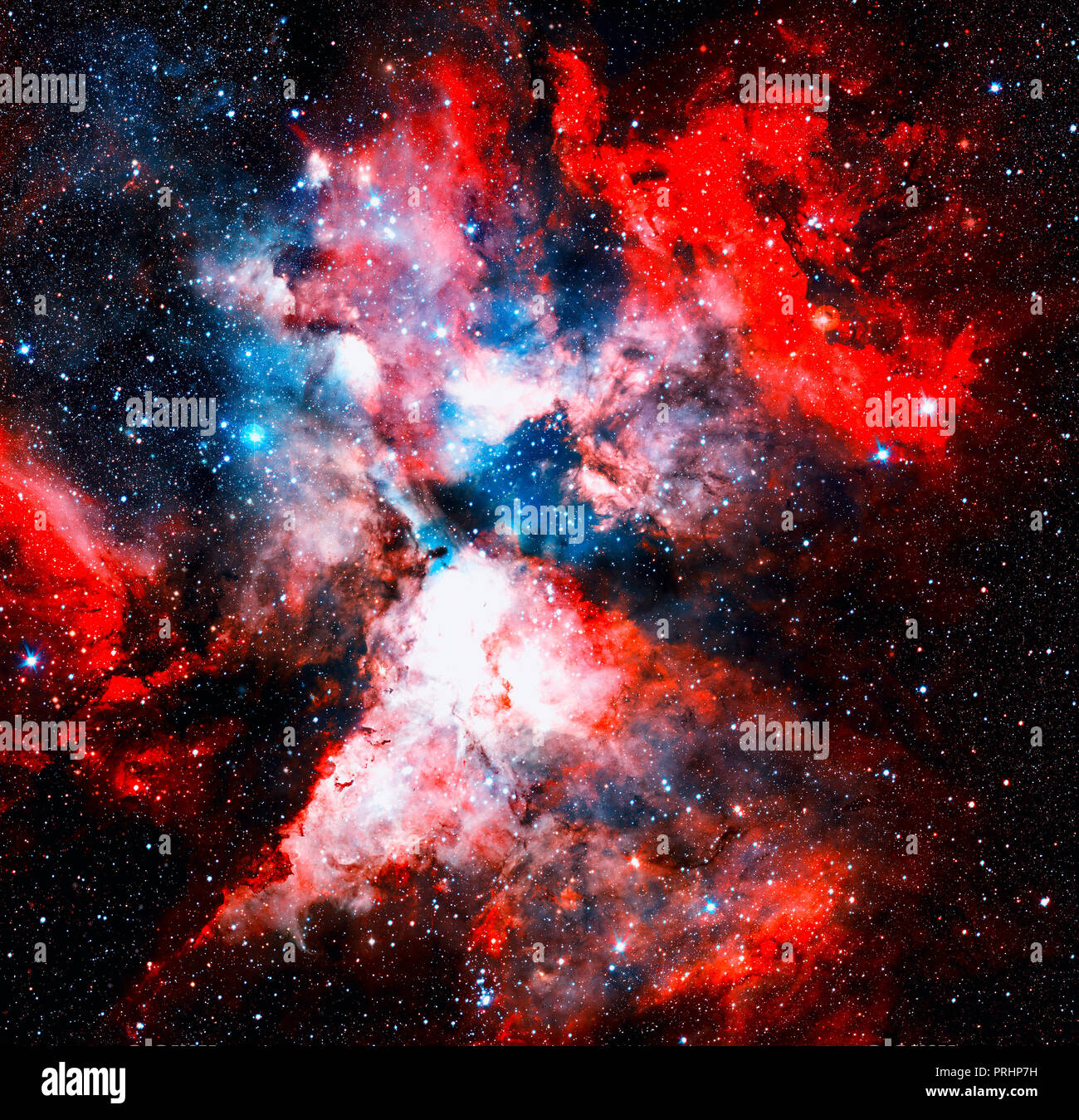 Purple nebula in outer space. Elements of this image furnished by NASA ...