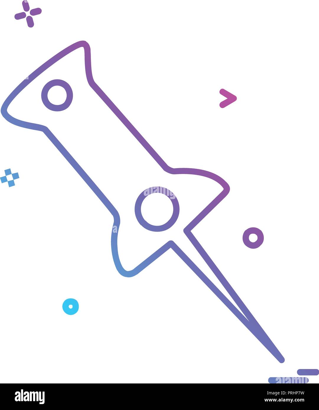 Pin icon design vector Stock Vector Image & Art - Alamy