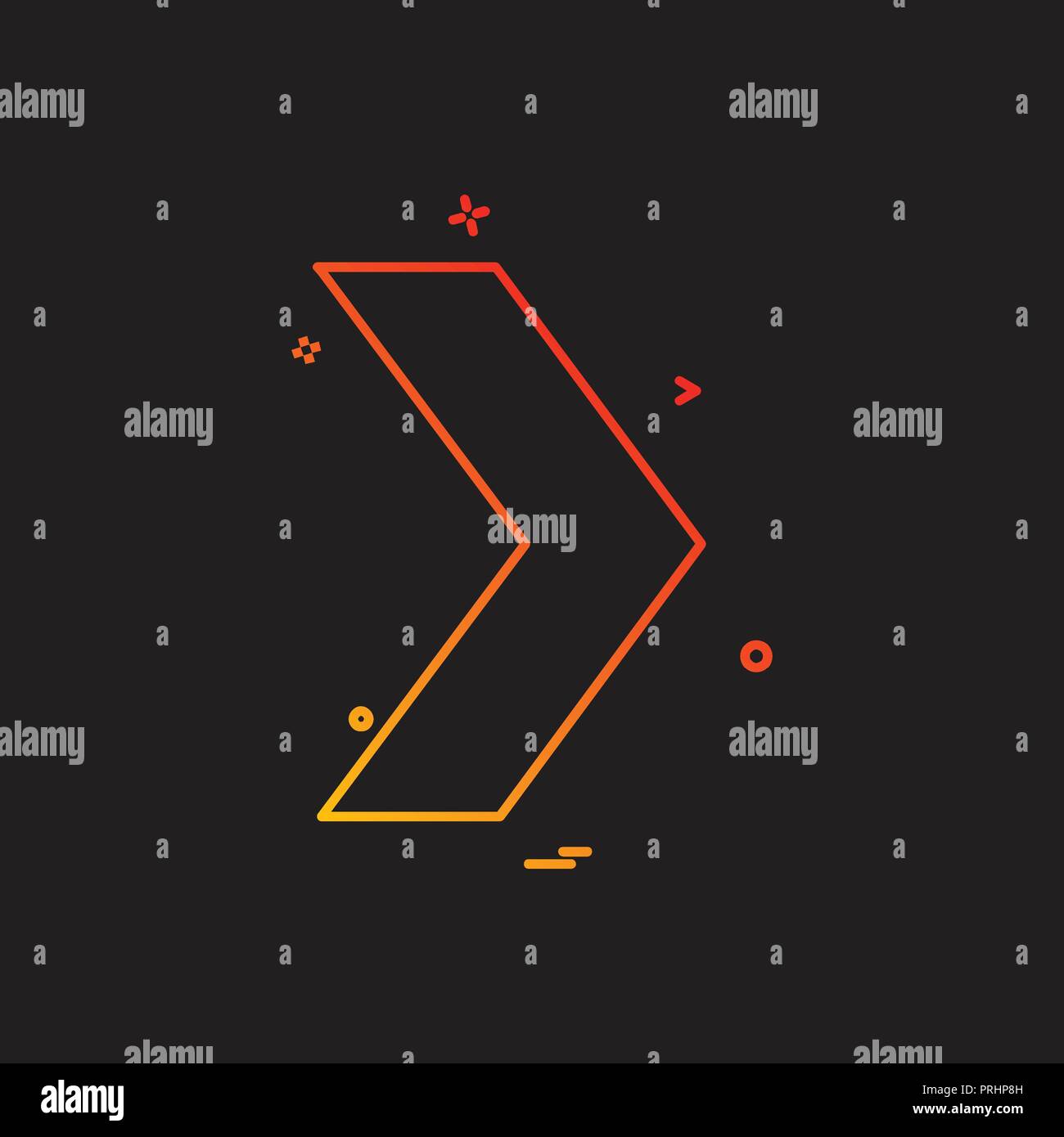 Right arrow icon design vector Stock Vector Image & Art - Alamy