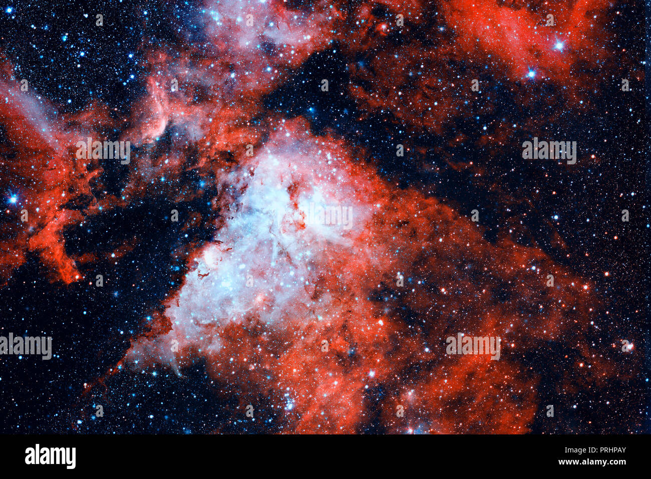 Purple nebula in outer space. Elements of this image furnished by NASA ...