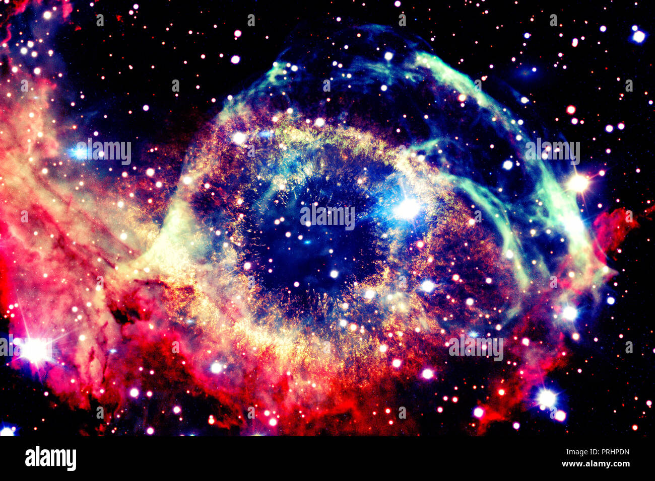 Colorful nebula in outer space. Elements of this image furnished by ...