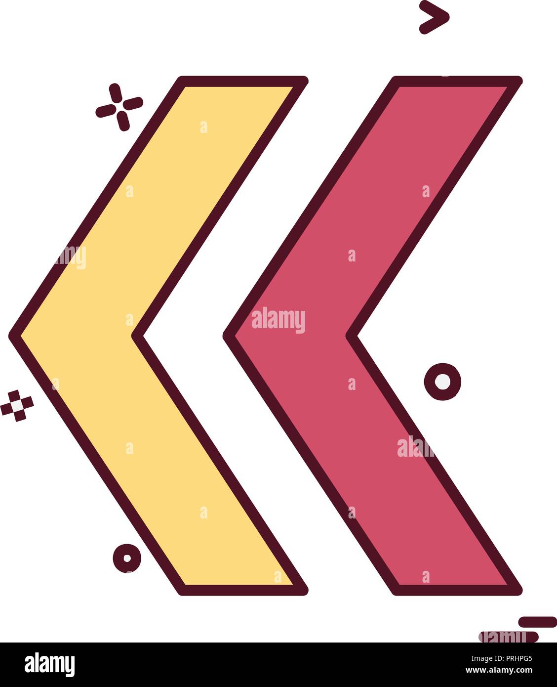 Left arrow icon design vector Stock Vector Image & Art - Alamy