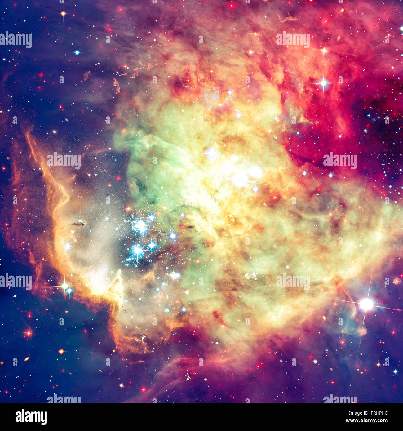 Stars and galaxy in a deep space. Elements of this image furnished by ...