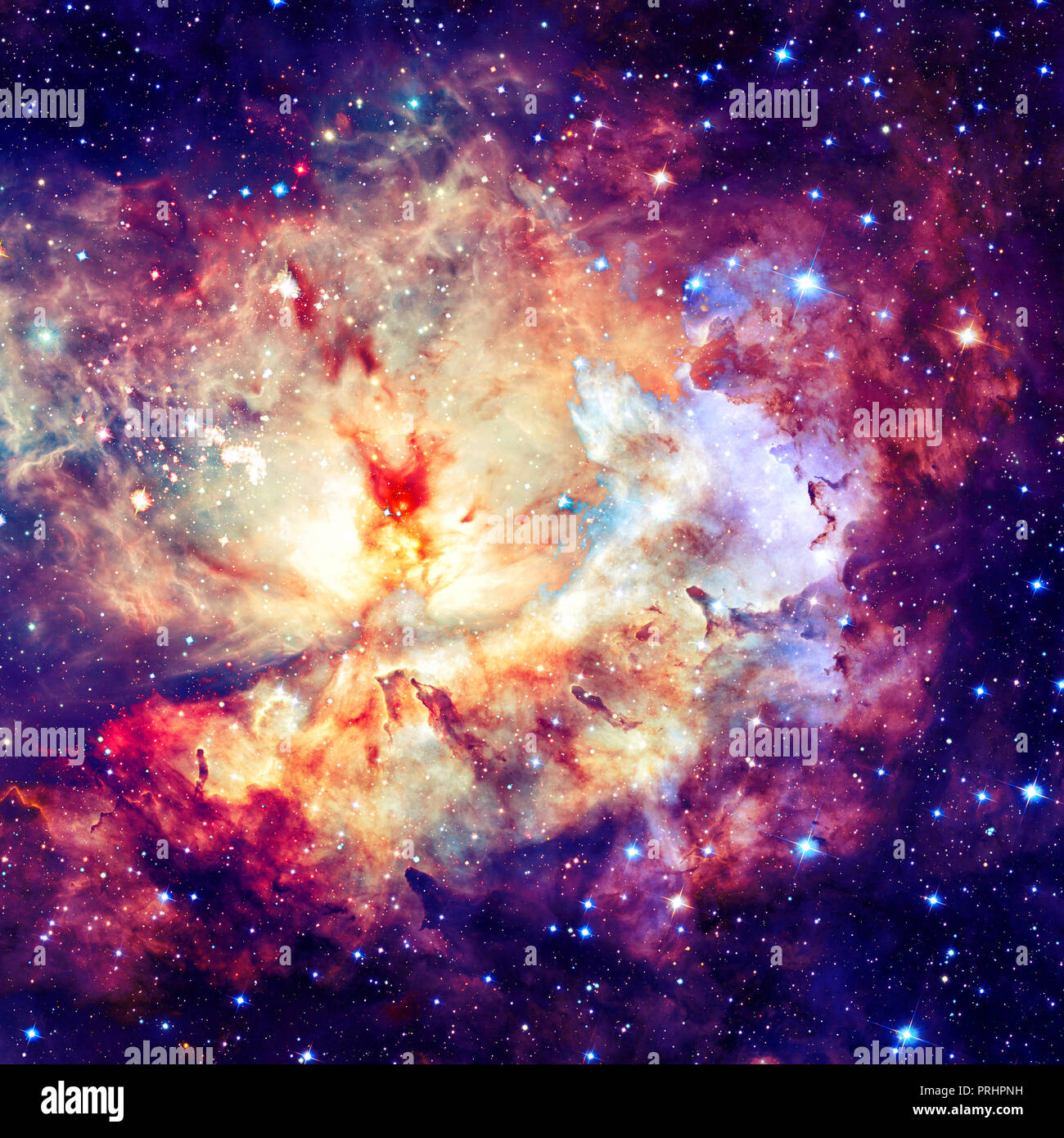 Nebula and stars in outer space. Elements of this image furnished by ...