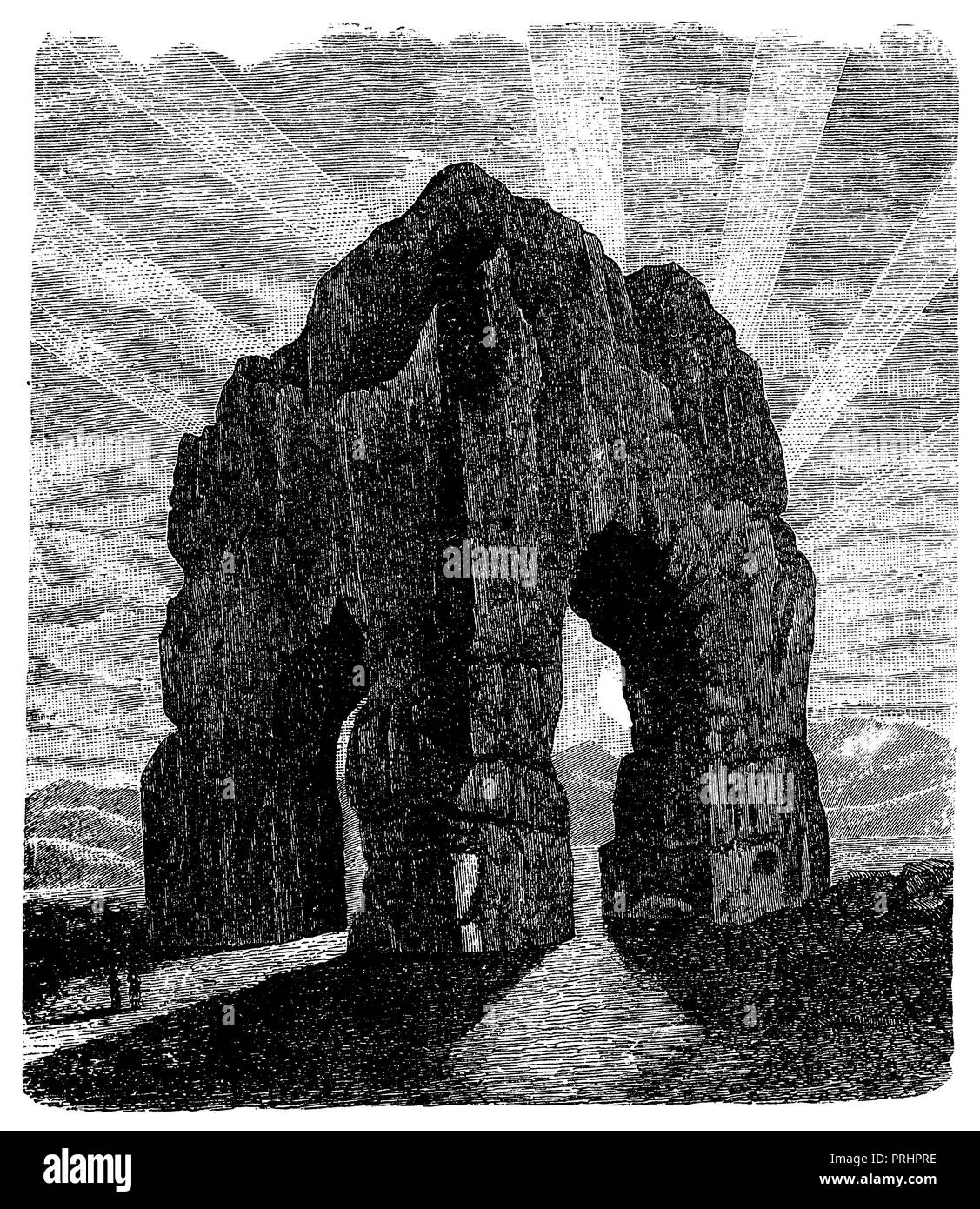 Rock gate Black and White Stock Photos & Images - Alamy