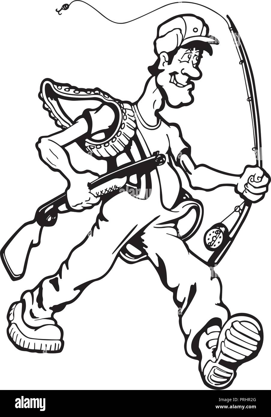 Hunting And Fishing Drawings