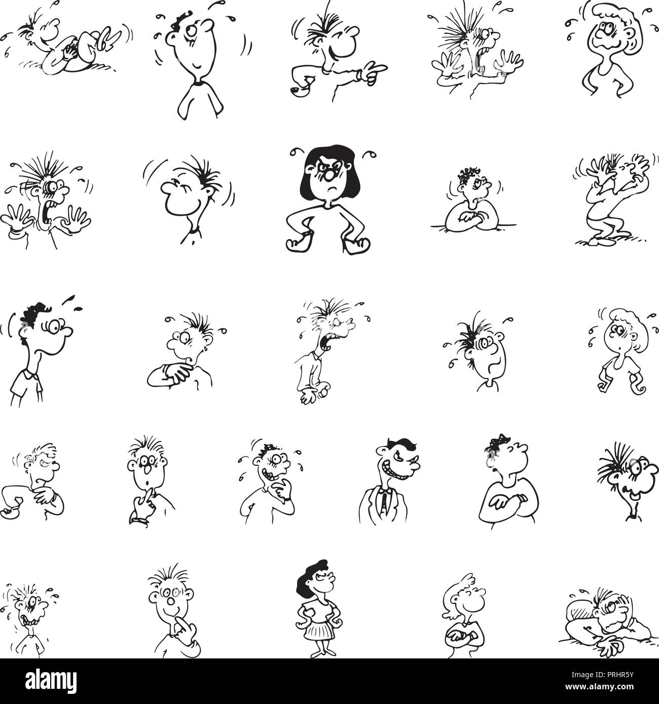 Cartoon man faces flat Stock Vector Images - Alamy