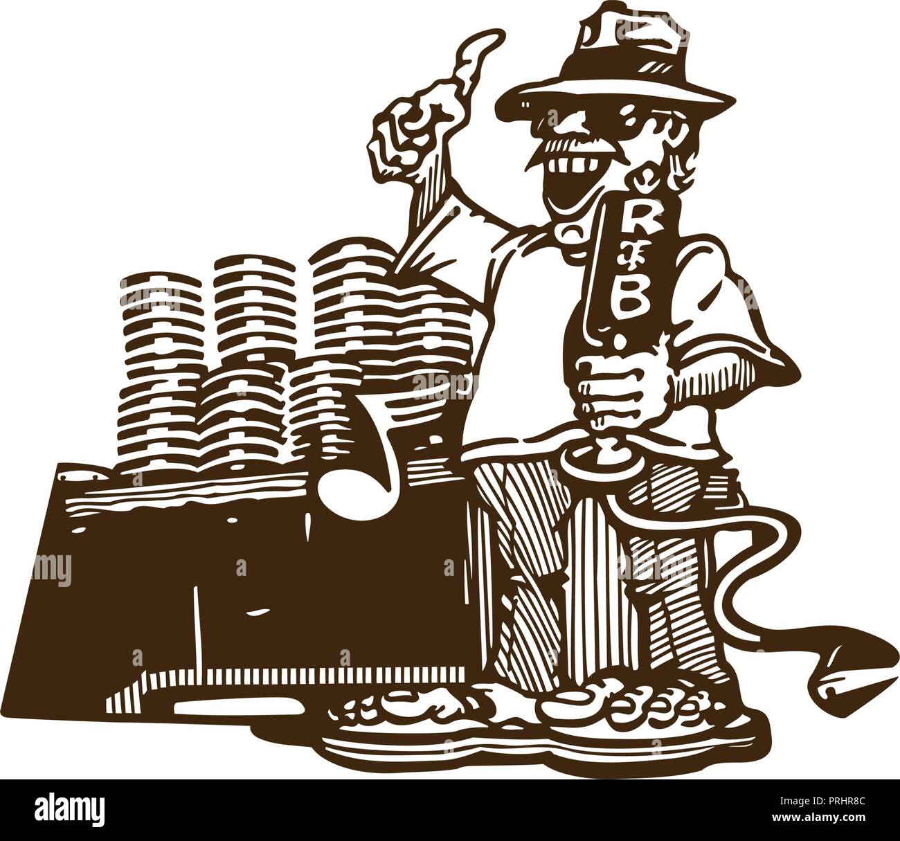 R&B man cartoon illustration. Vector Illustration Stock Vector Image ...