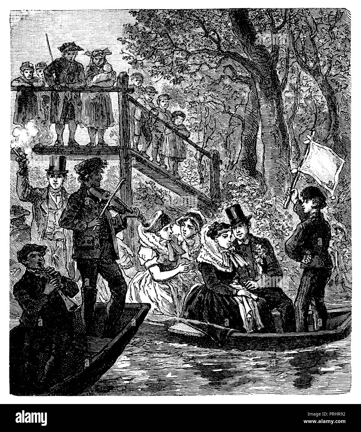 Wendish wedding in the Spreewald, 1887 Stock Photo - Alamy