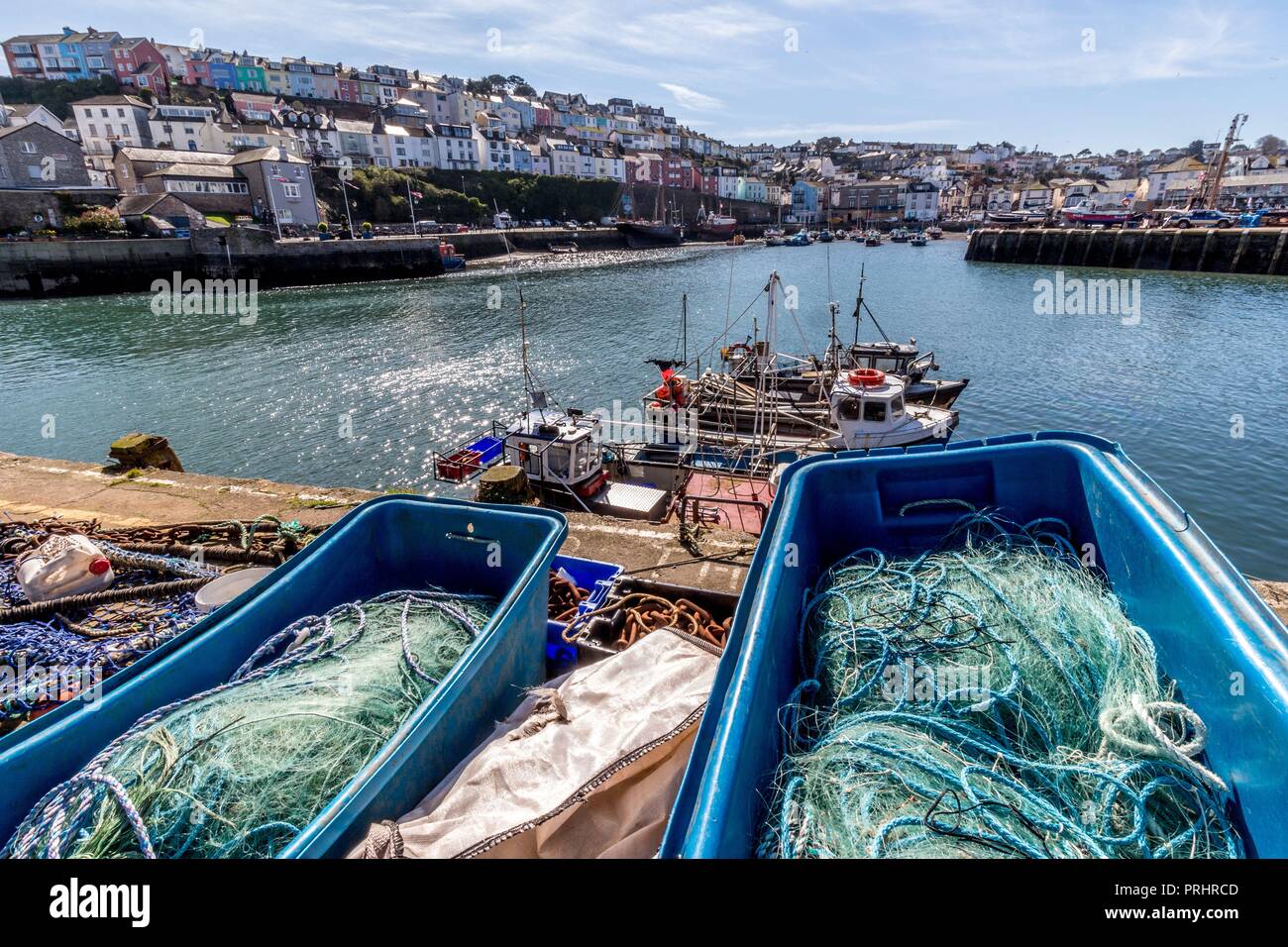 Brixham Fishing Harbour Devon England UK Stock Photo - Alamy