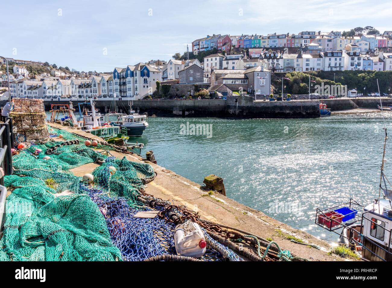 Brixham Fishing Harbour Devon England UK Stock Photo - Alamy