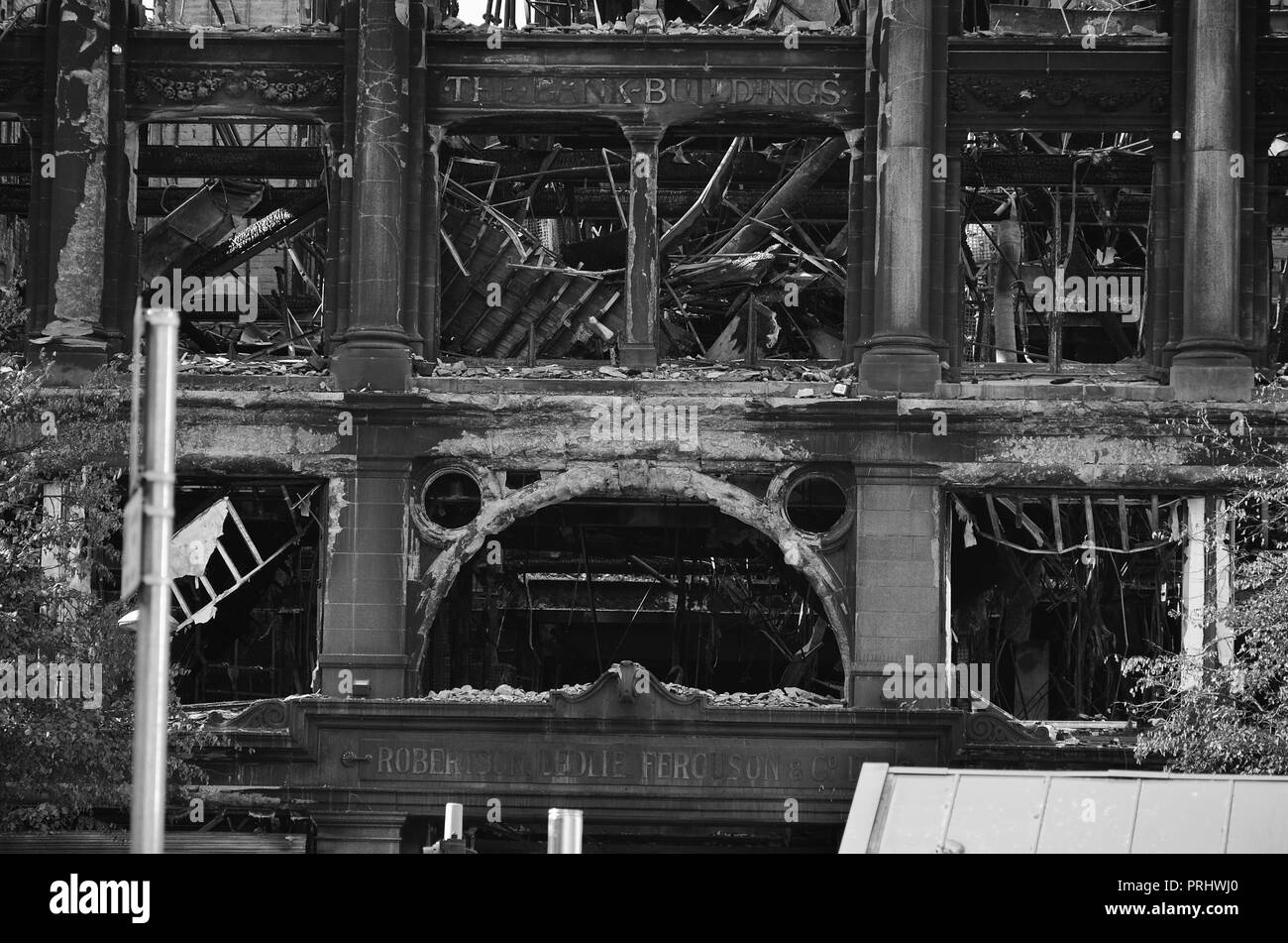 shop fire, commercial building fire, the Bank Buildings, Belfast Stock ...