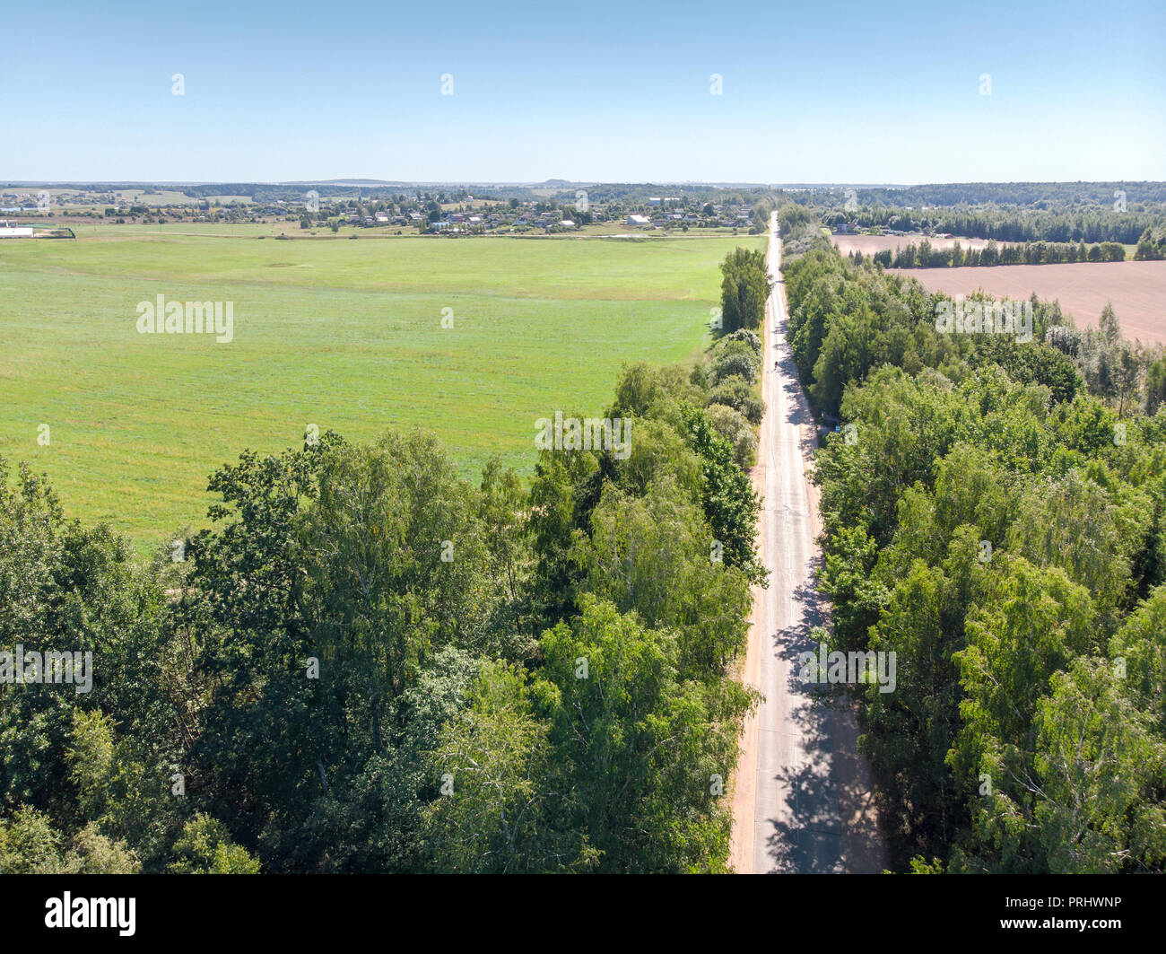Aerial view rural area fields hi-res stock photography and images - Alamy