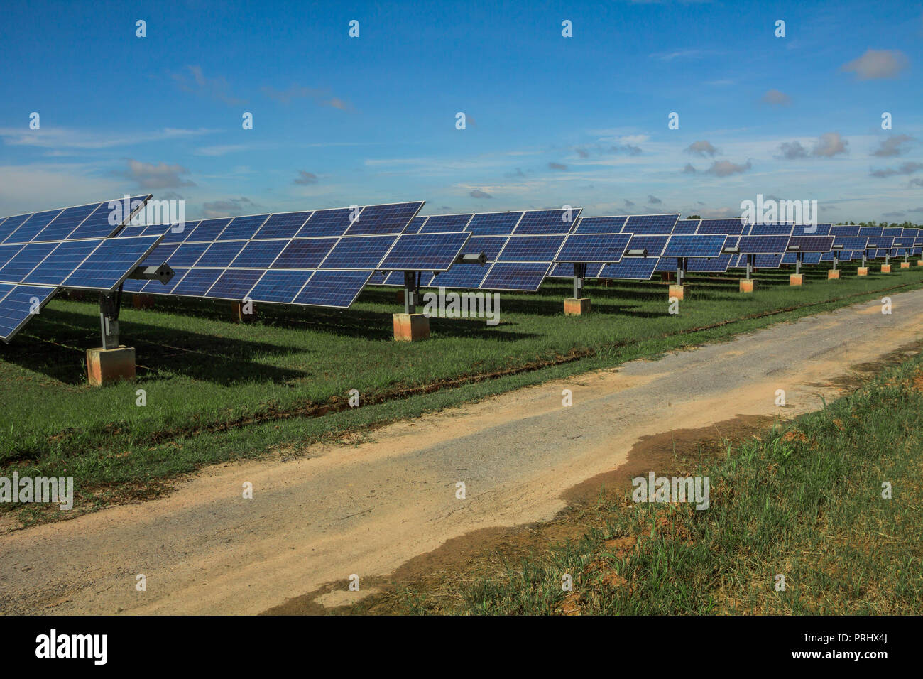 Solar energy with blue sky, Solar panel is a clean and energy for free ...